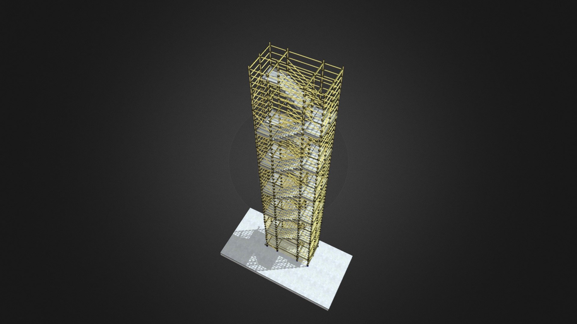24m Stretcher Stair - 3D model by Cogent Scaffolding ...