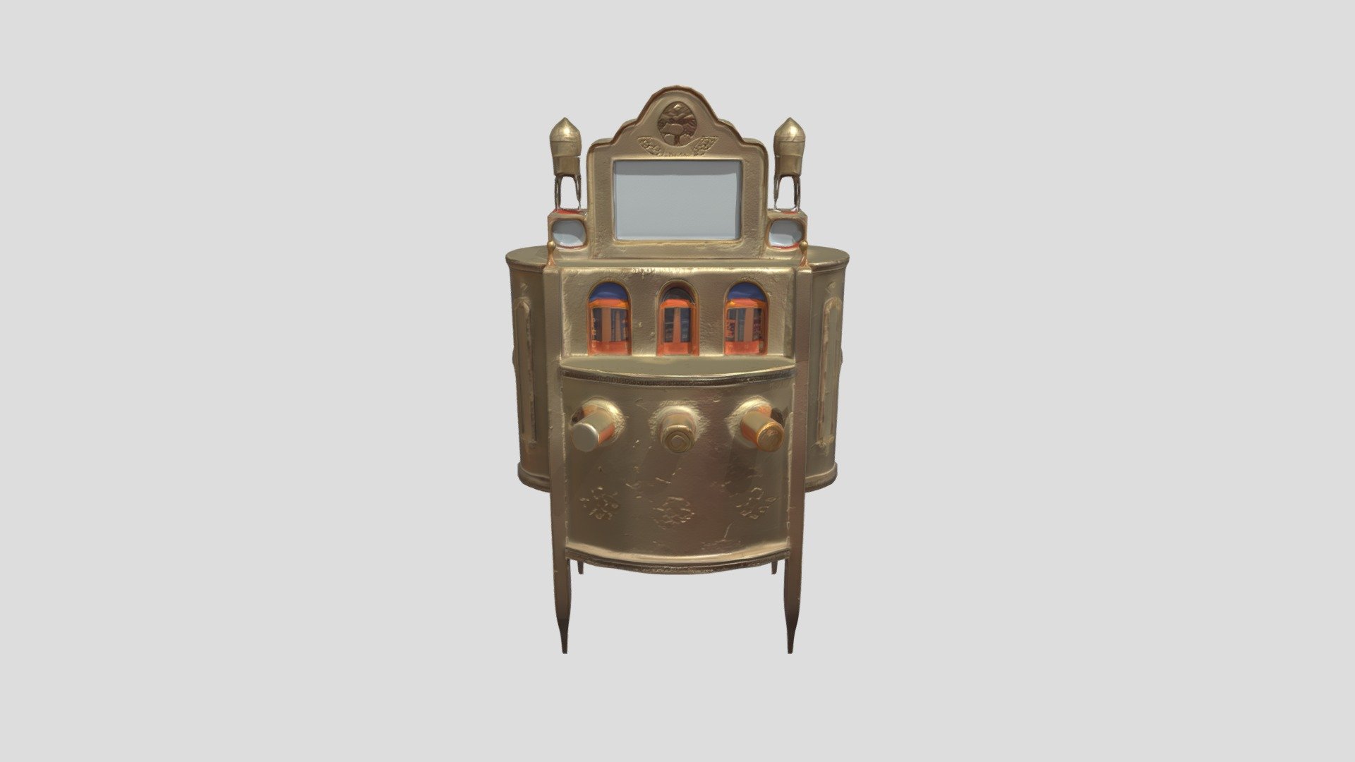 ornate vintage arcade machine - 3D model by aloduley [4149a1b] - Sketchfab