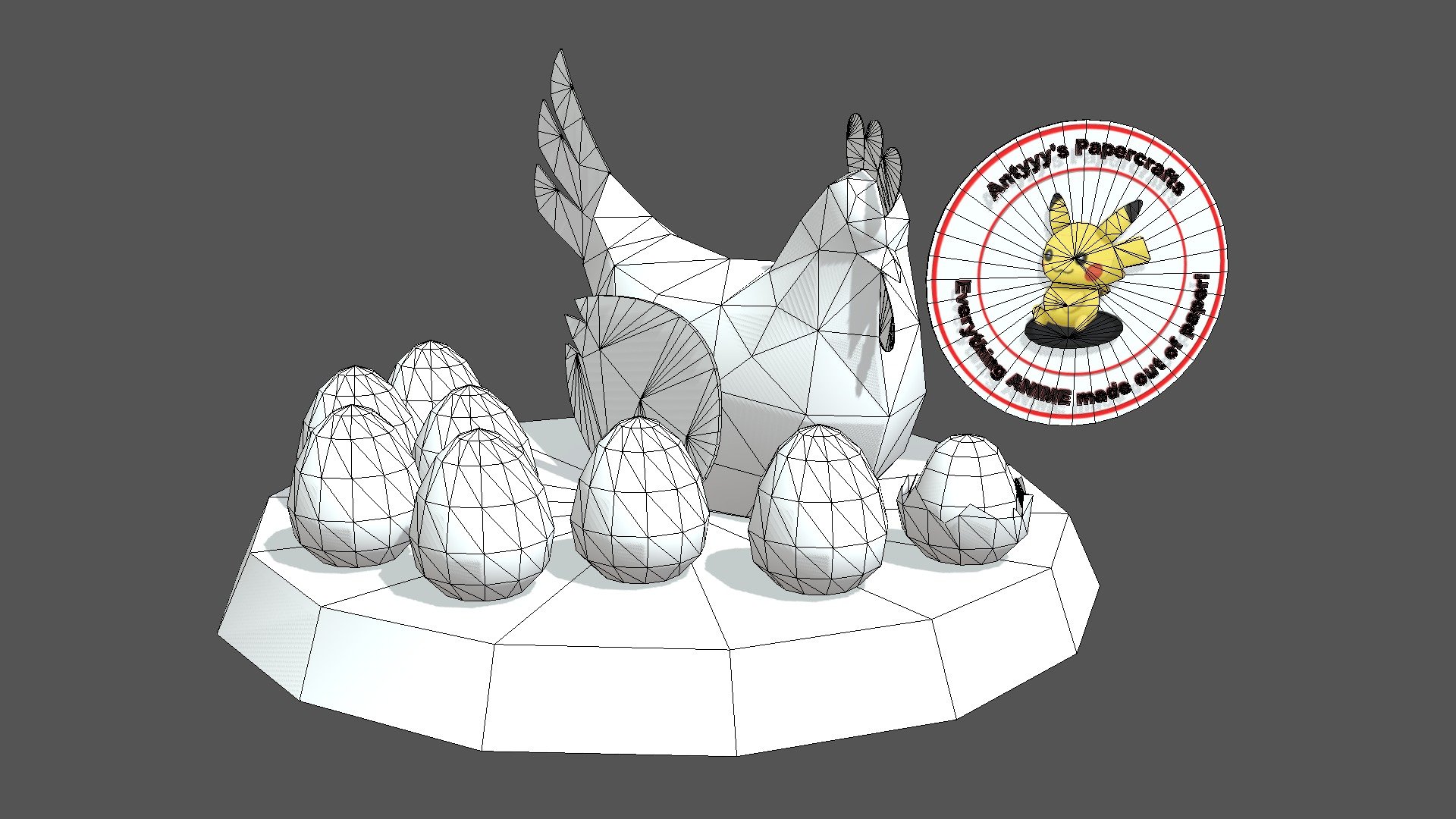 Easter Chicken FREE papercraft - 3D model by Antyyy [414c45f] - Sketchfab