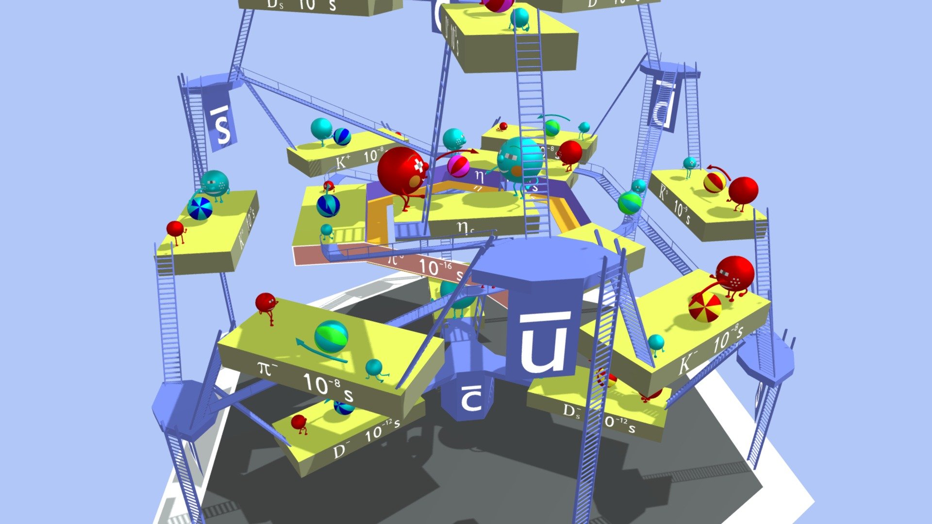 Quarks - the Barrel of Mesons - Download Free 3D model by Wieslaw ...