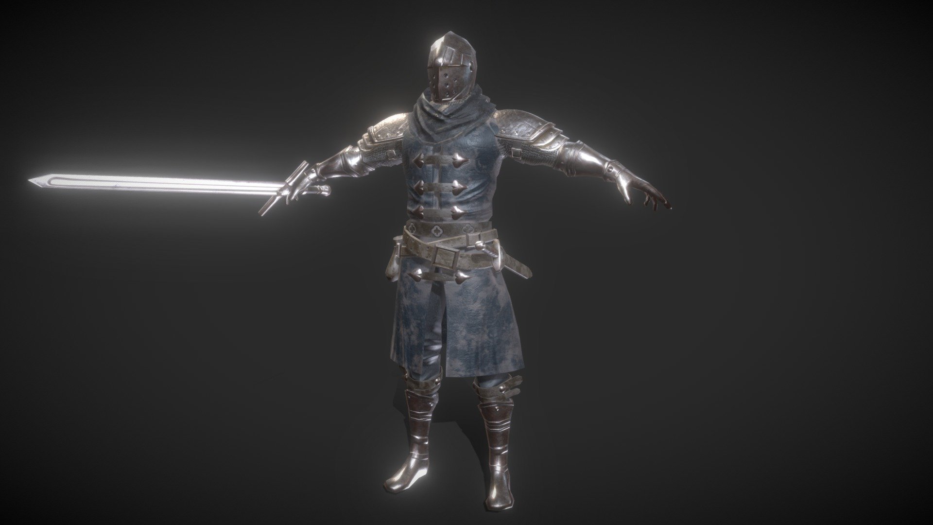 Long Sword knight(Full Rigged, Game Ready) - Buy Royalty Free 3D model ...