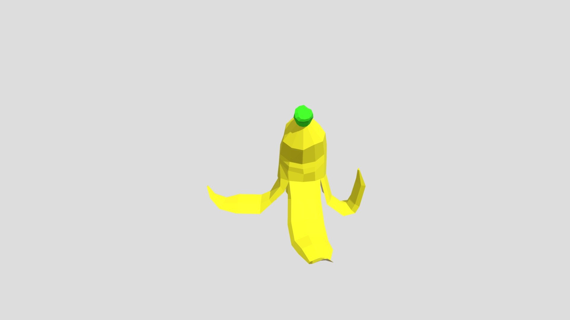 Low Poly Banana Peel - 3D model by hyakkinuki [414f170] - Sketchfab