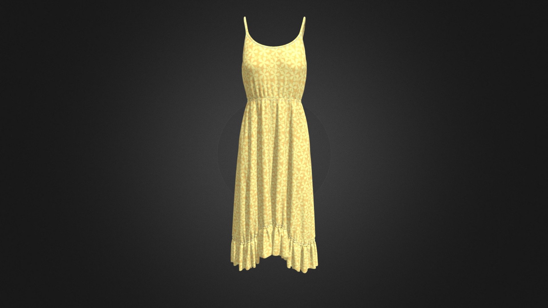 Ruffle dress - Buy Royalty Free 3D model by number1d3d [414f97e ...