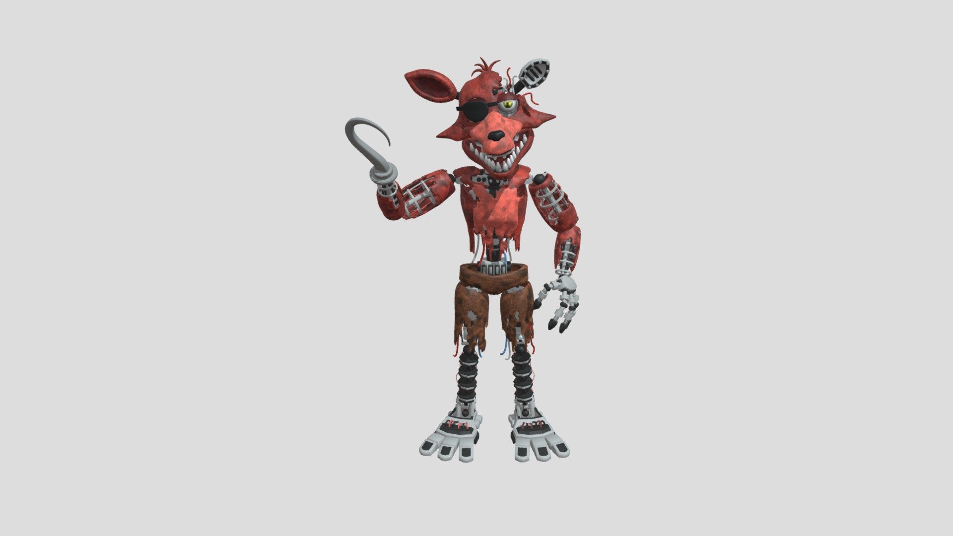 Withered_ Foxy - Download Free 3D model by Futuro_P3D (@Futuro_2356 ...