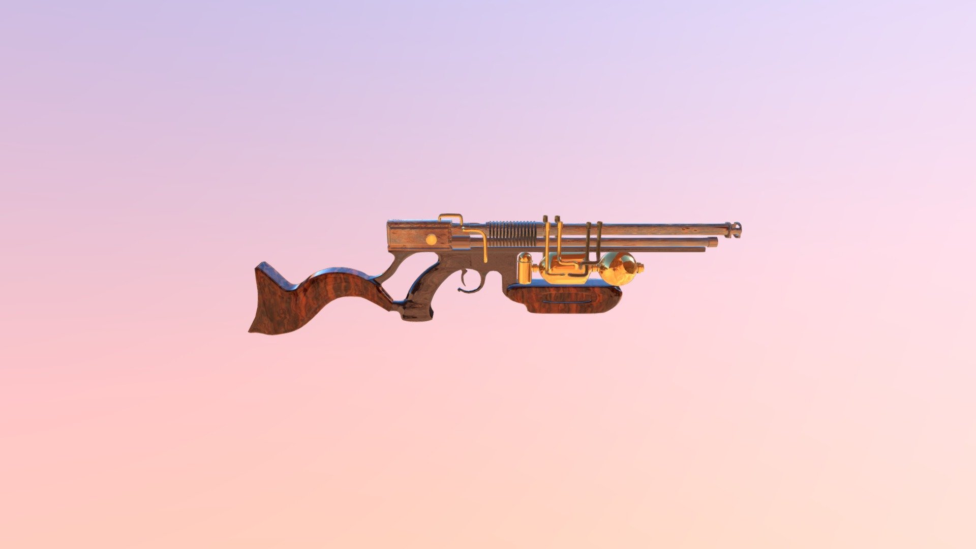Rifle Steampunk - 3D model by itzmani [41579eb] - Sketchfab