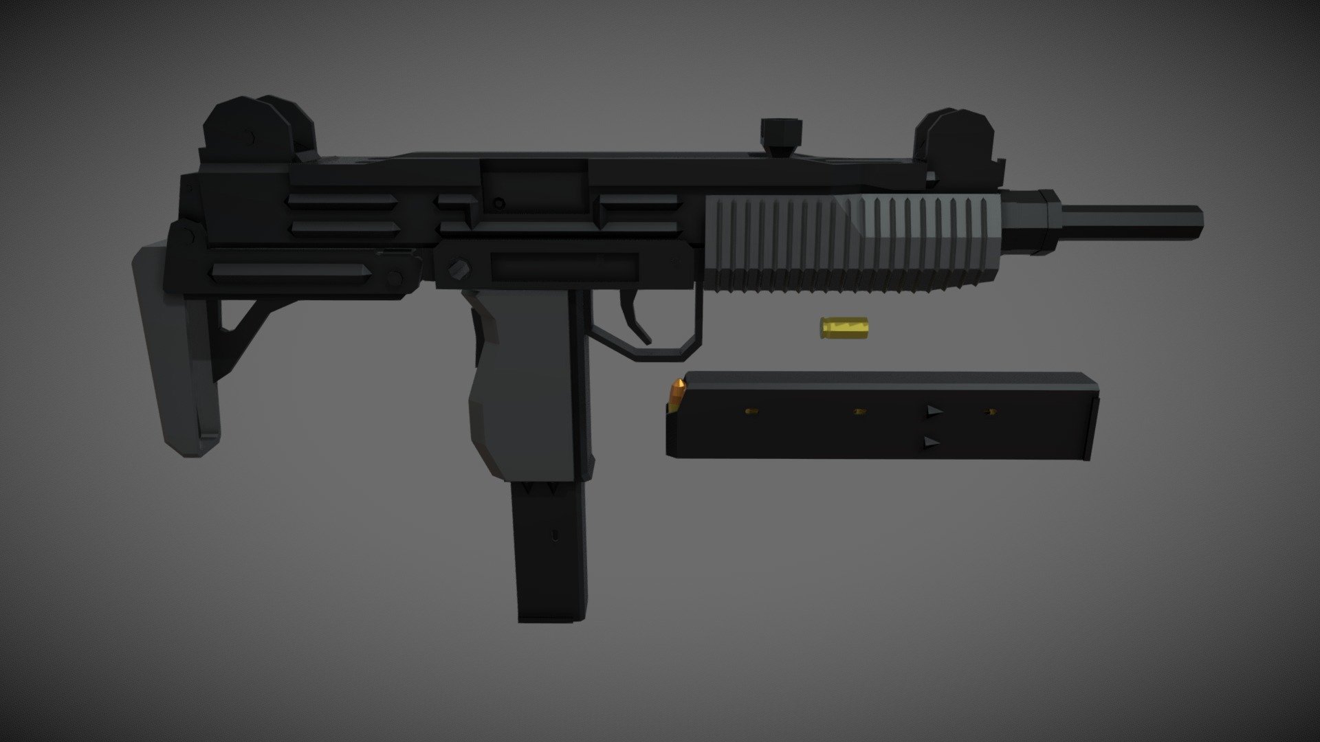 low-poly IMI Uzi - Download Free 3D model by D_U (@DU1701) [415874a] - Sketchfab