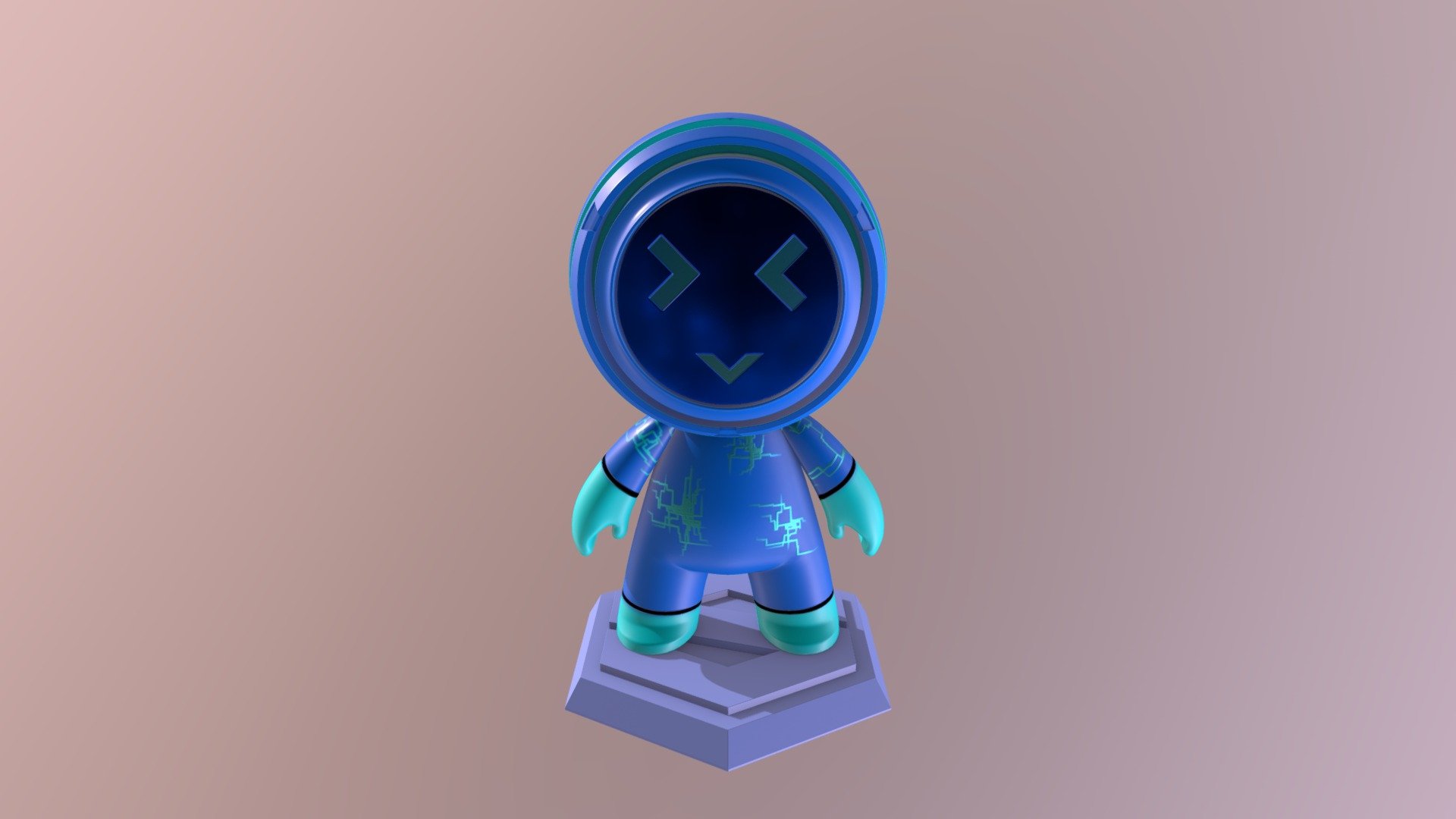 Blue Robot-Man - 3D model by Sebastian Hidalgo Urrutia (@Kuchito ...