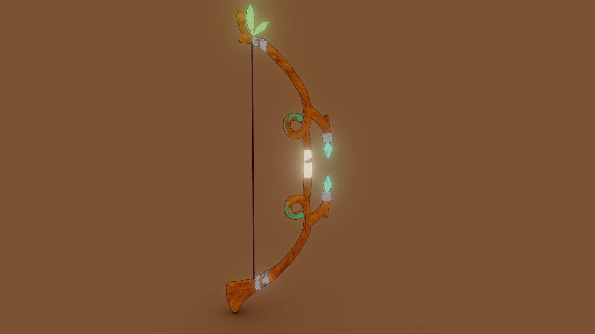 Cel-Shaded Wooden forest Bow - 3D model by Alisha (@AlishaBegum ...