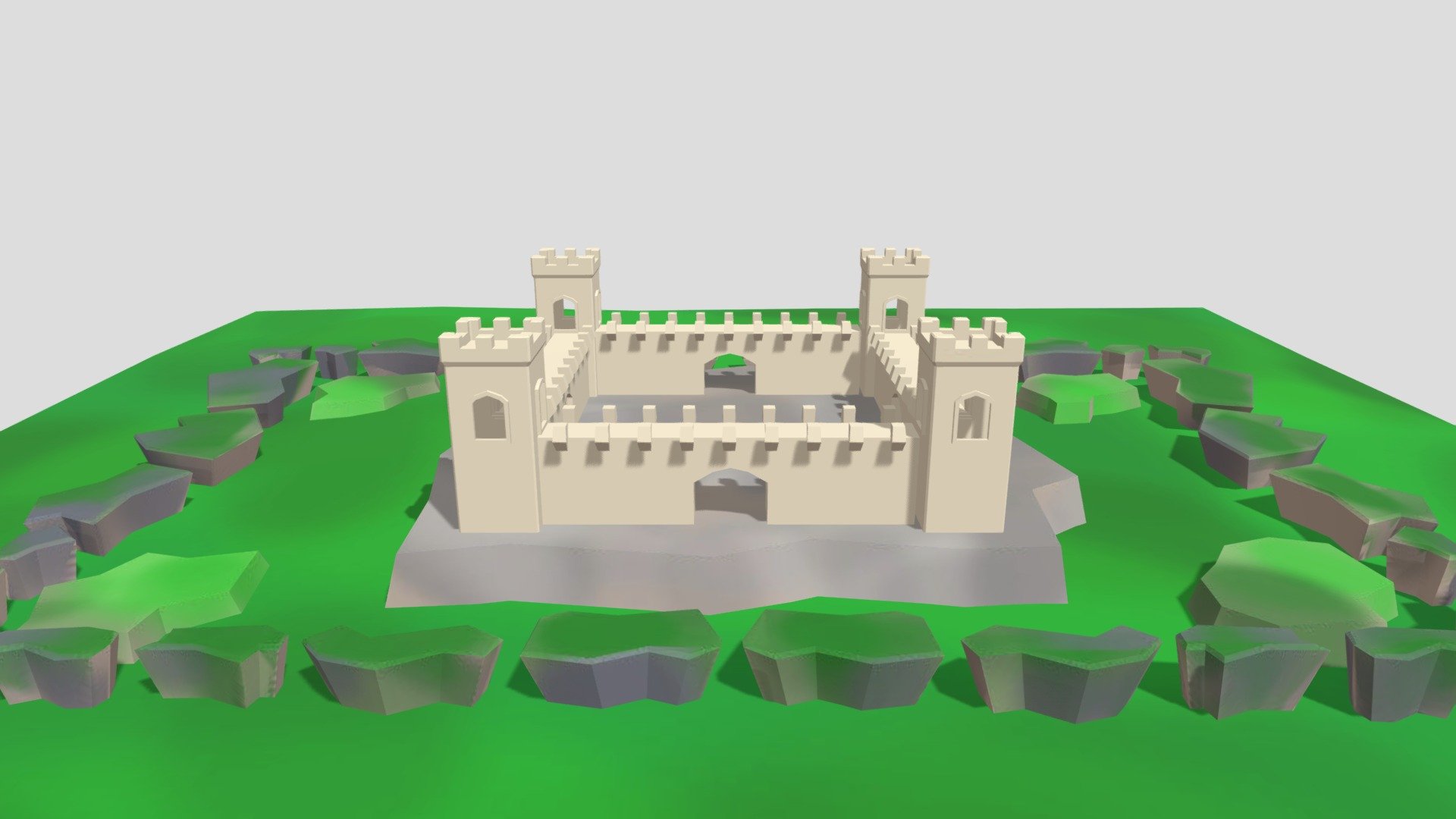 Low Poly Castle - 3D model by Md. Tazbi (@Md.Tazbi) [416260c] - Sketchfab