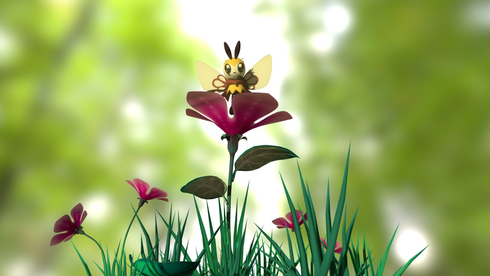 Pokemon - Ribombee - 3D model by kiophen [41626c8] - Sketchfab
