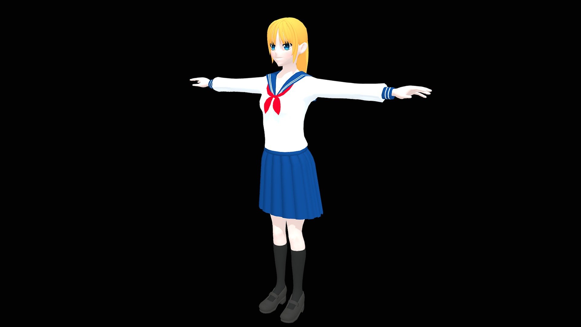 Anime schoolgirl uniform_01 - 3D model by Venera Zappalà (Vera ...