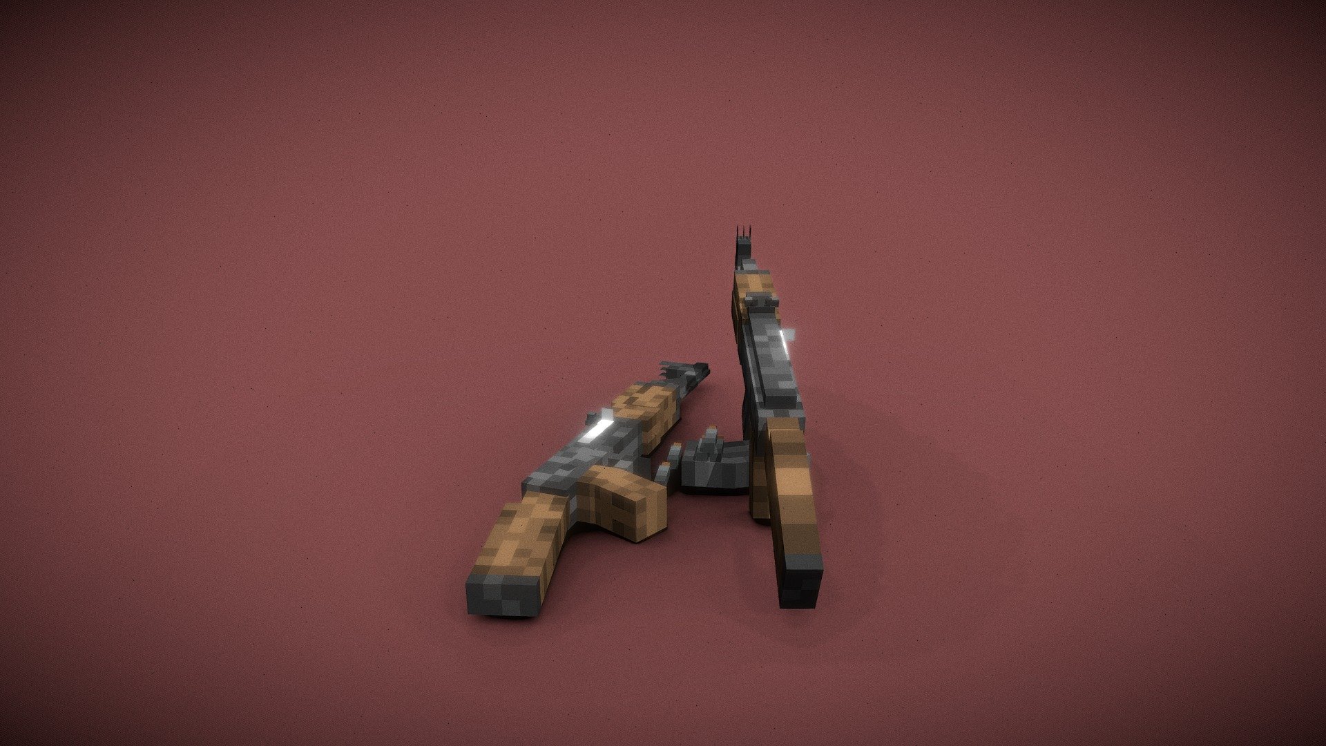 AK-74 - Minecraft Bedrock - 3D model by Gabriel Aplok (@GabrielAplok ...