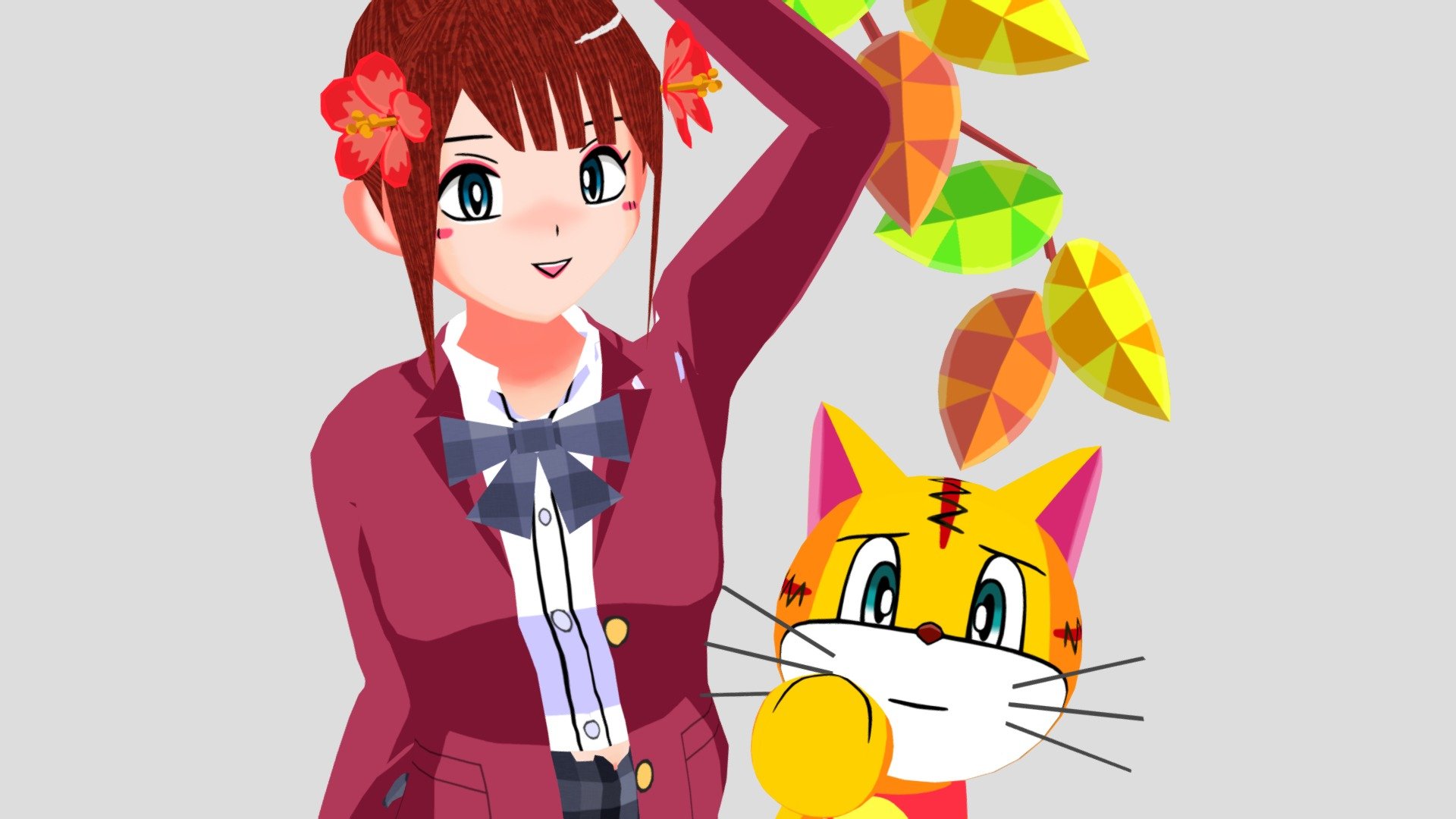 Emily and Orange are friends😆 - 3D model by studio.meowtoon [41673a4 ...