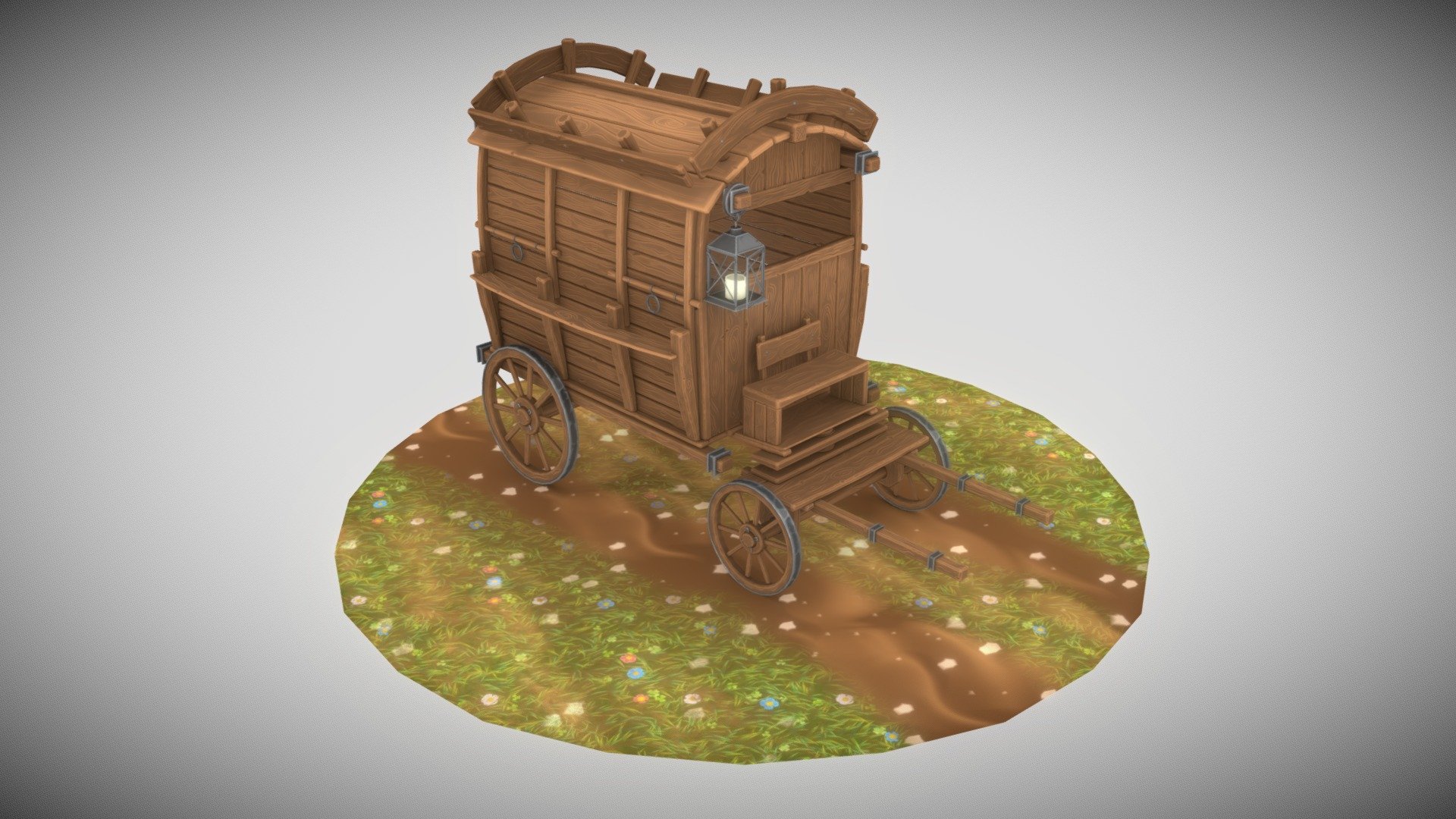 Stylized Cart - 3D model by AdityaVishwakarma [416a35e] - Sketchfab