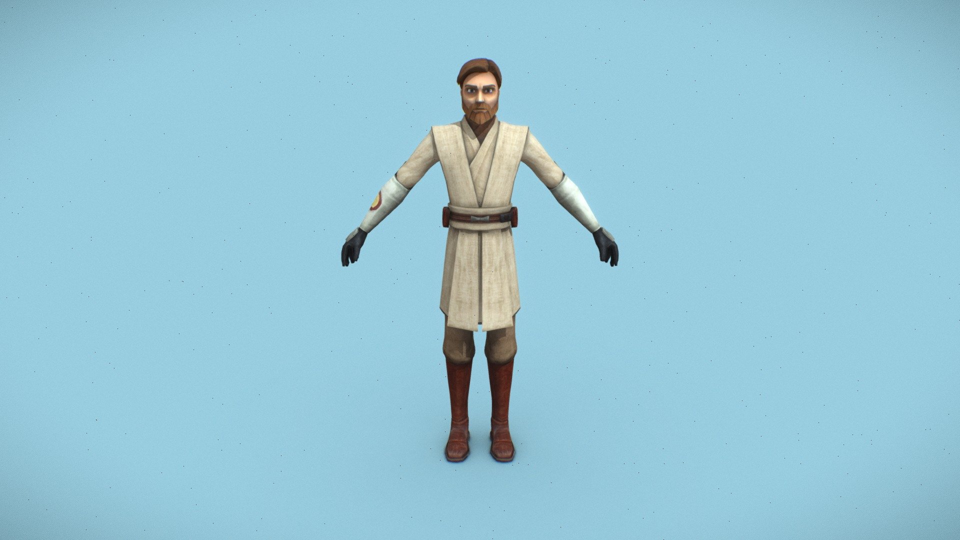 Obi-Wan Kenobi Clone Wars v1 - Download Free 3D model by Raxy3D [416a8f0] - Sketchfab