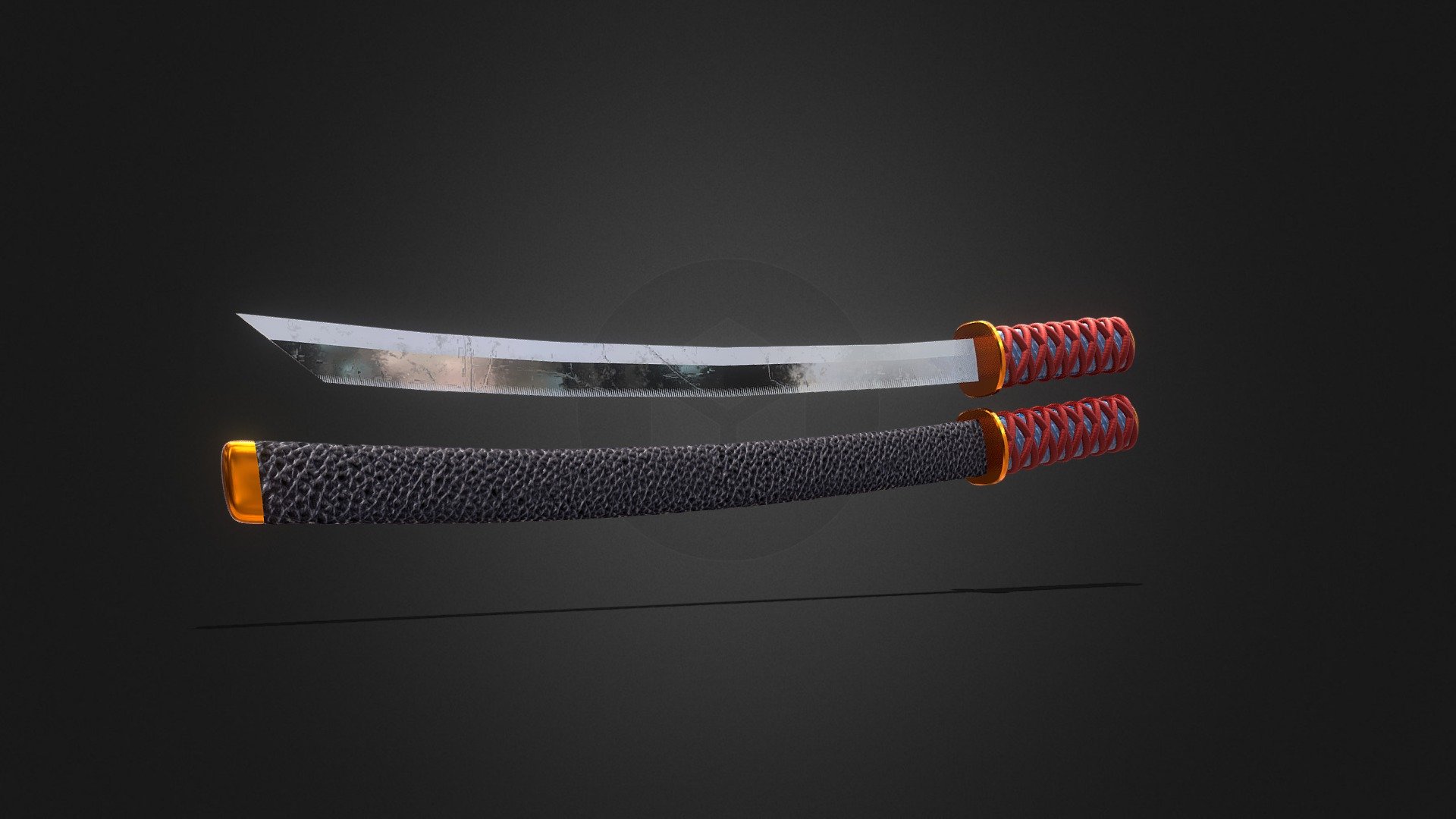 Wakizashi - 3D model by Matt (@Matybon) [416e973] - Sketchfab