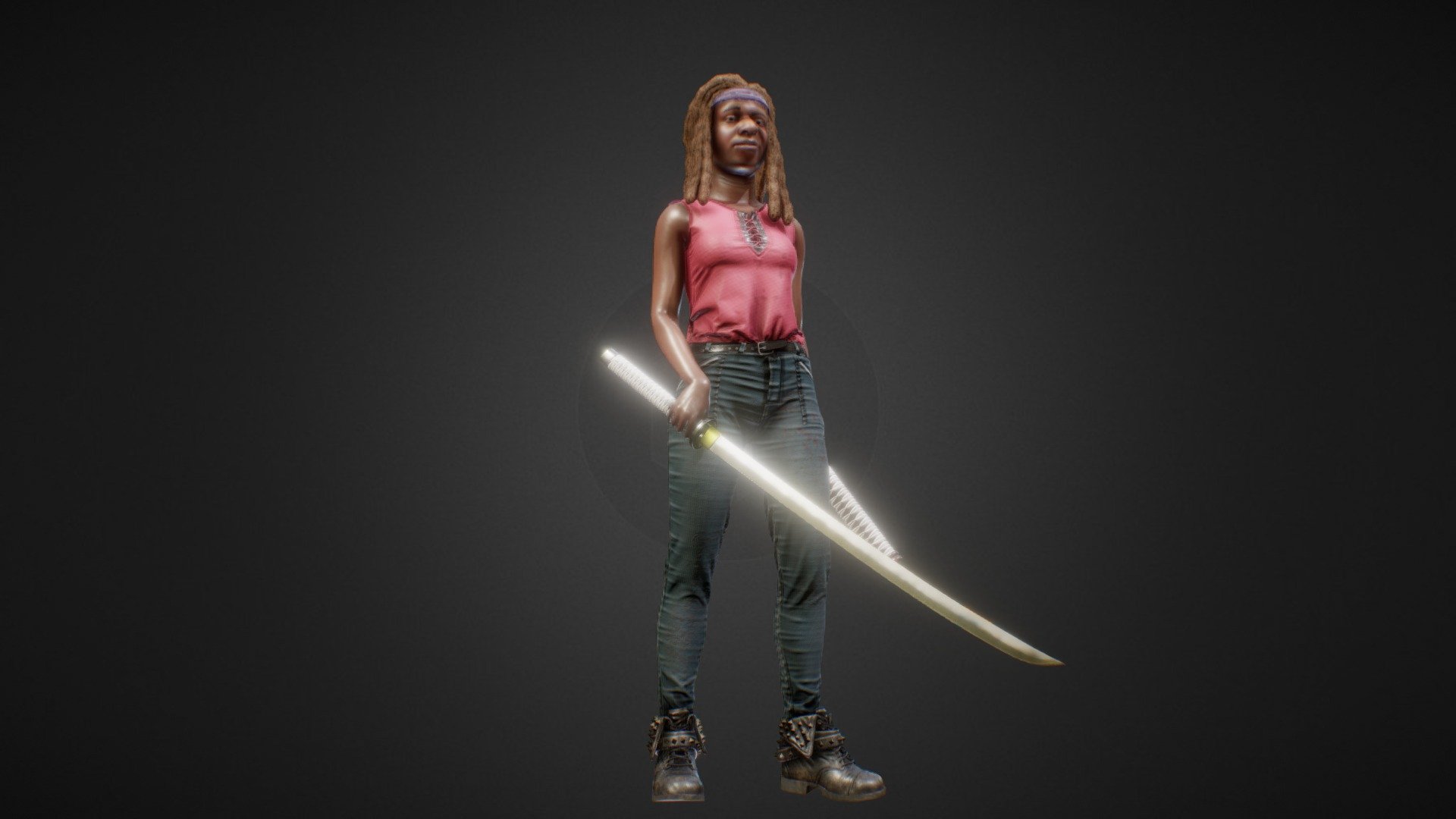 Michonne fan art - 3D model by DEYMAR [416f4b8] - Sketchfab