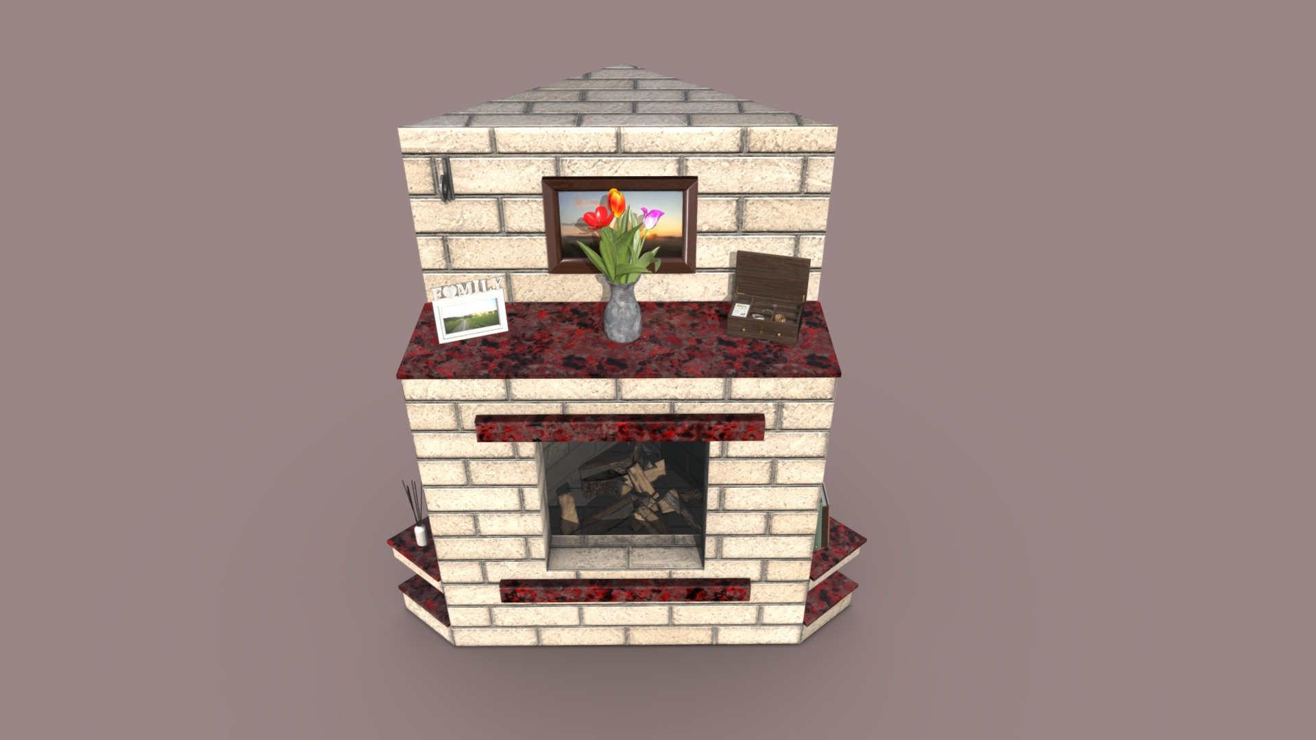 Corner Fireplace | Game Assets - 3D model by PropDrop (@PropDrop.xyz ...