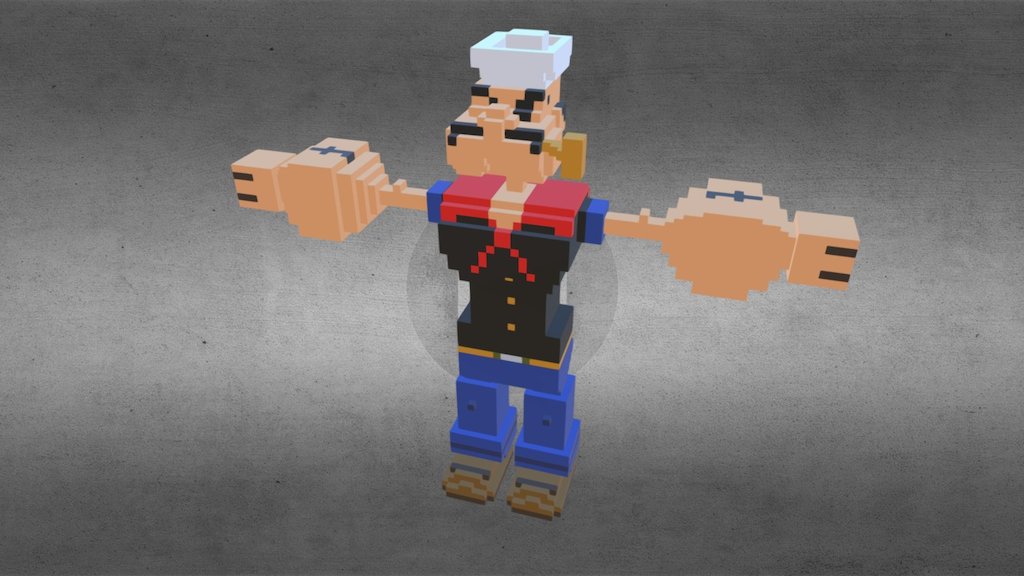 Popeye the Voxel Sailor - 3D model by AtomicNick (@smug_climber ...