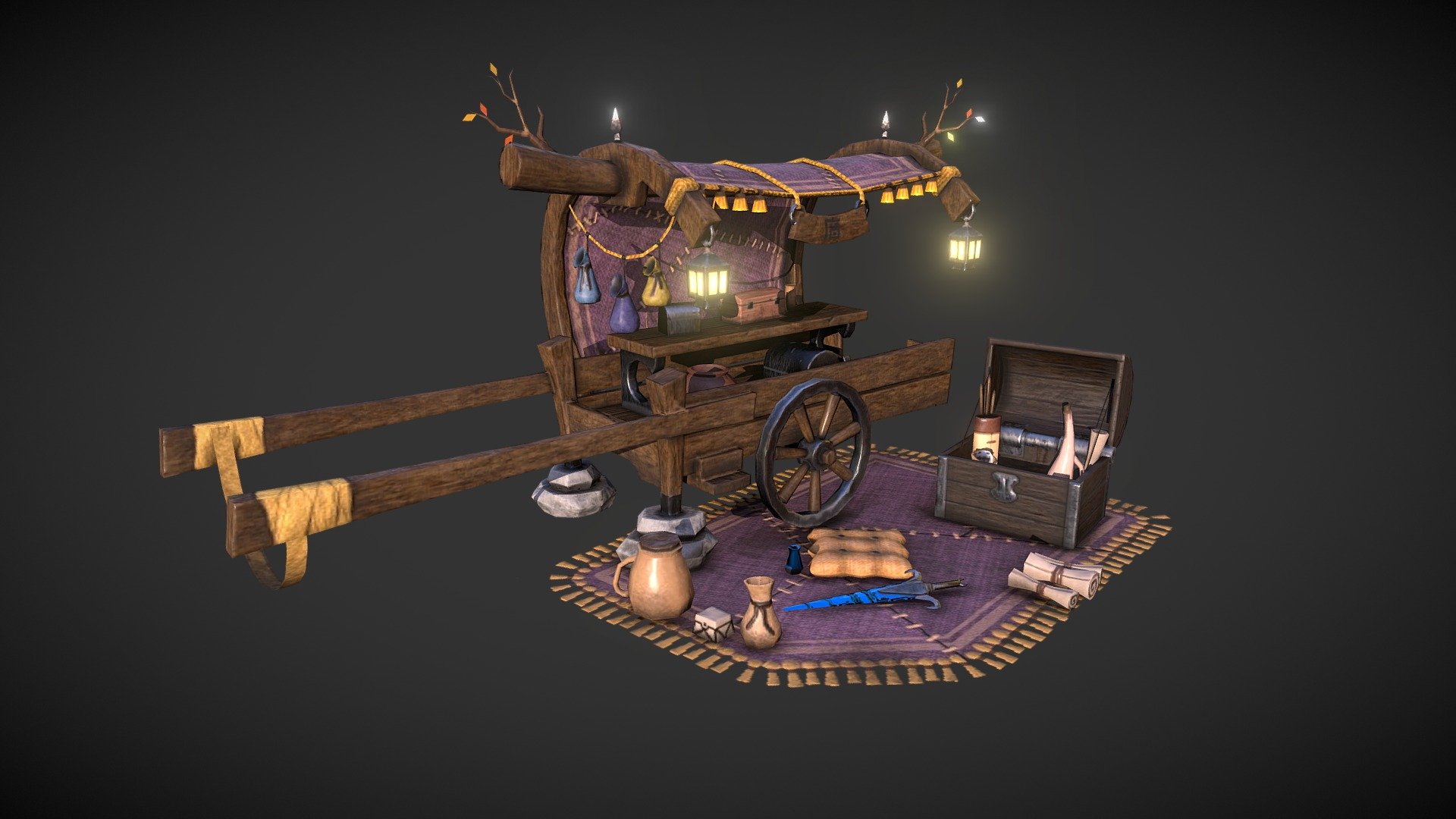 Magic store wagon - 3D model by Telenchenko Aleksei (@caravangoes ...