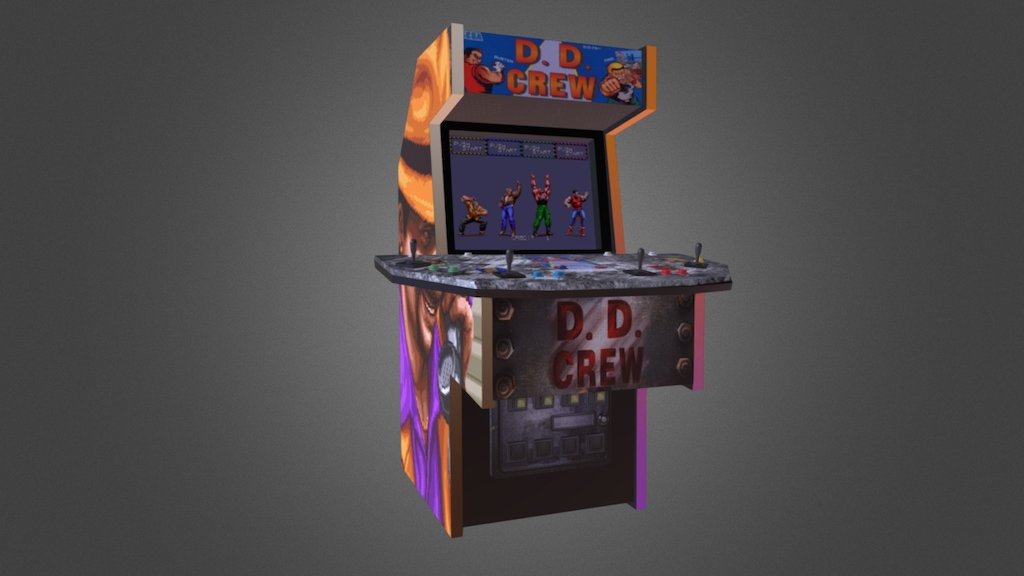 4P Arcade Cabinet Model 1: D.D. Crew - 3D model by E4v4 Studios (@E4v4 ...