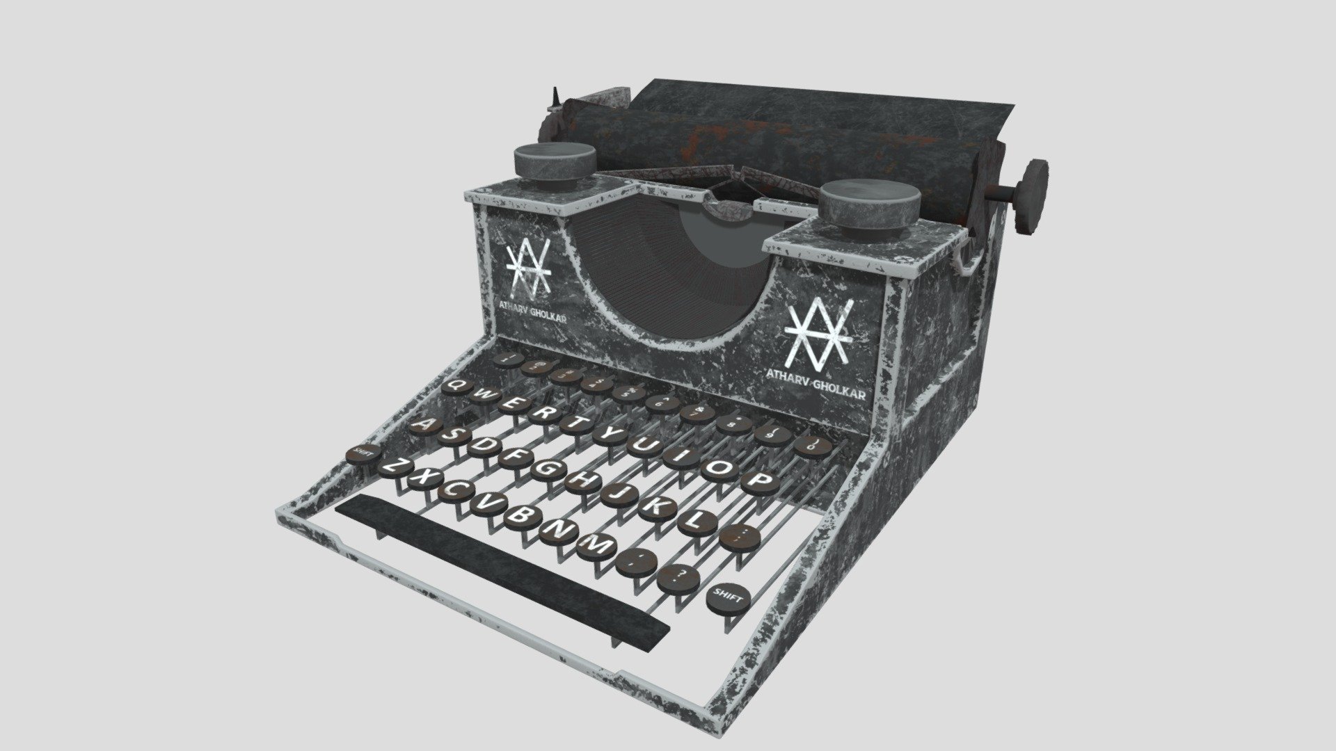 Antique Typewriter 3D Model - 3D model by Atharv Gholkar ...