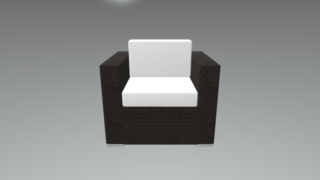 Mimbre Butaca Bruno Blanca - 3D model by Alquiler Mobiliario ...