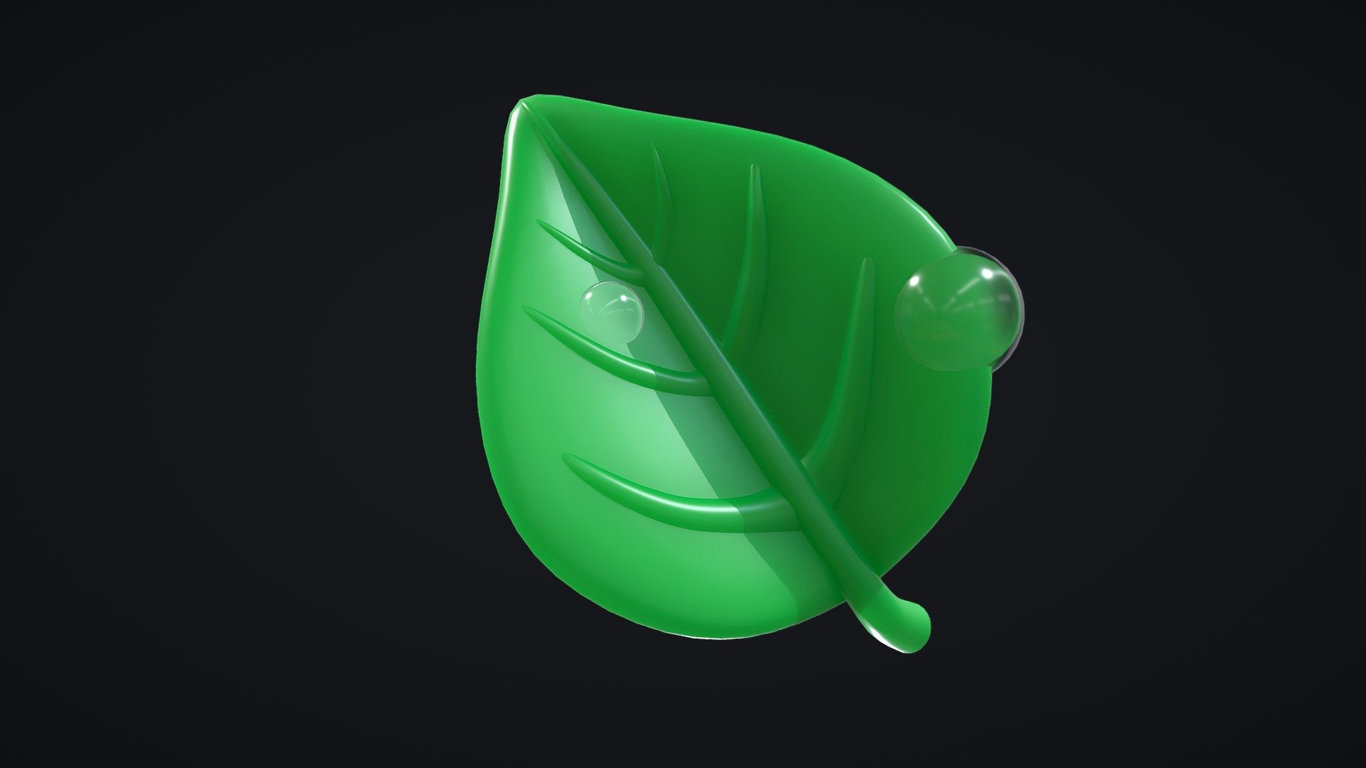 Leaf and Dew - 3D model by tkkjee [4180ade] - Sketchfab