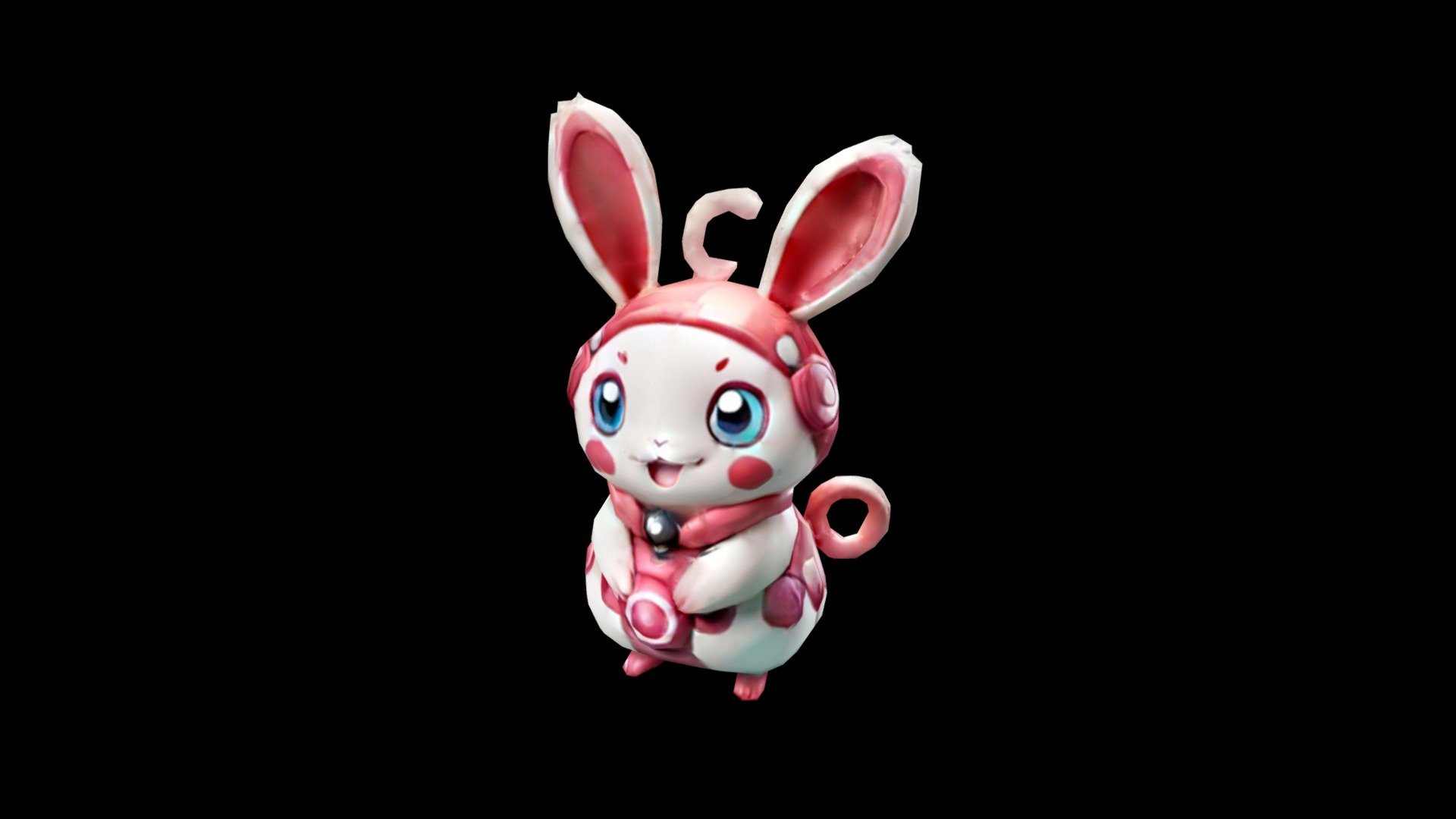 "Fawn Bunny An Adorable White Rabbit Cartoon Toy - Download Free 3D ...