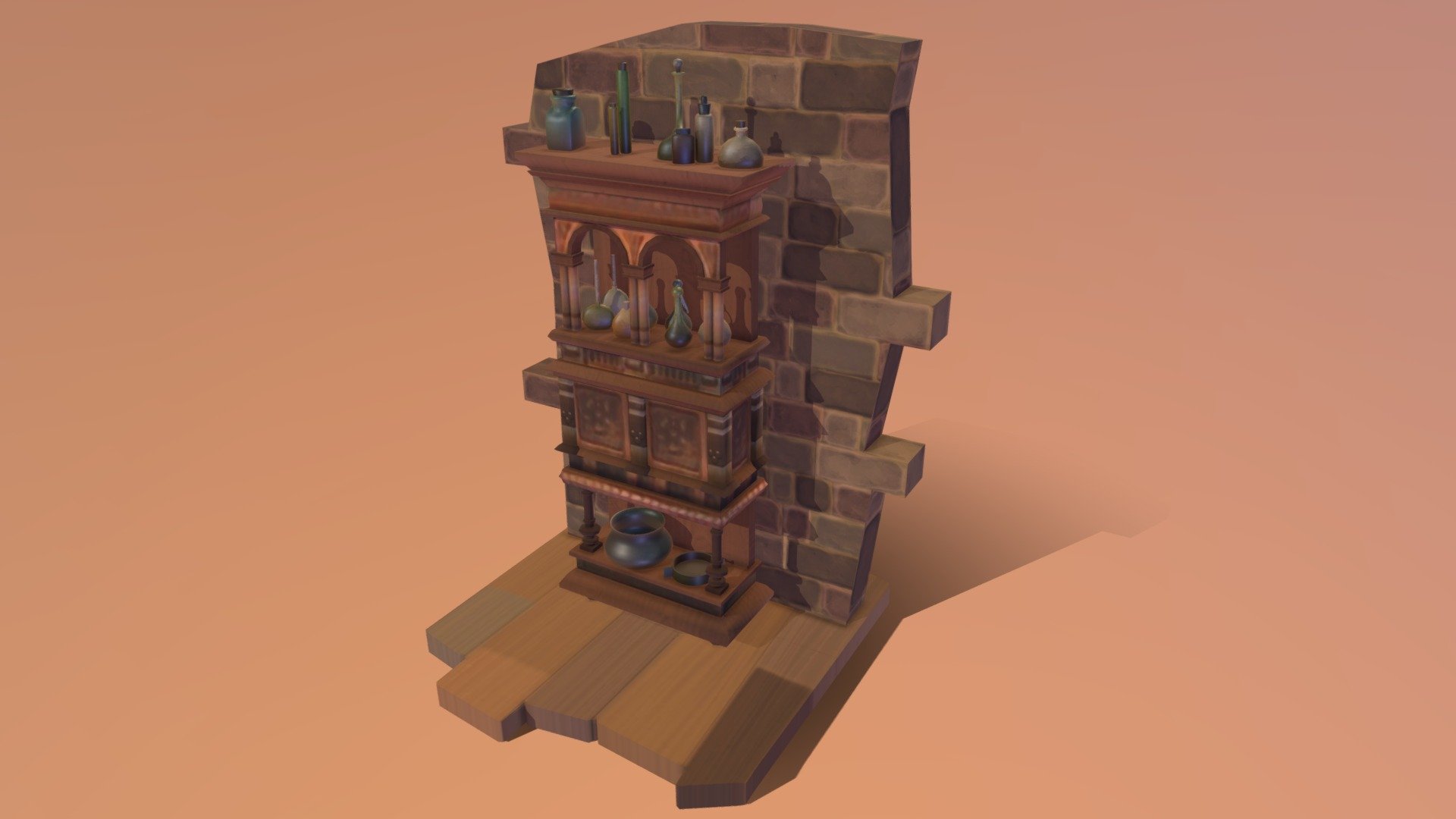 Alchemist Shelf - 3D model by extratax [418534e] - Sketchfab