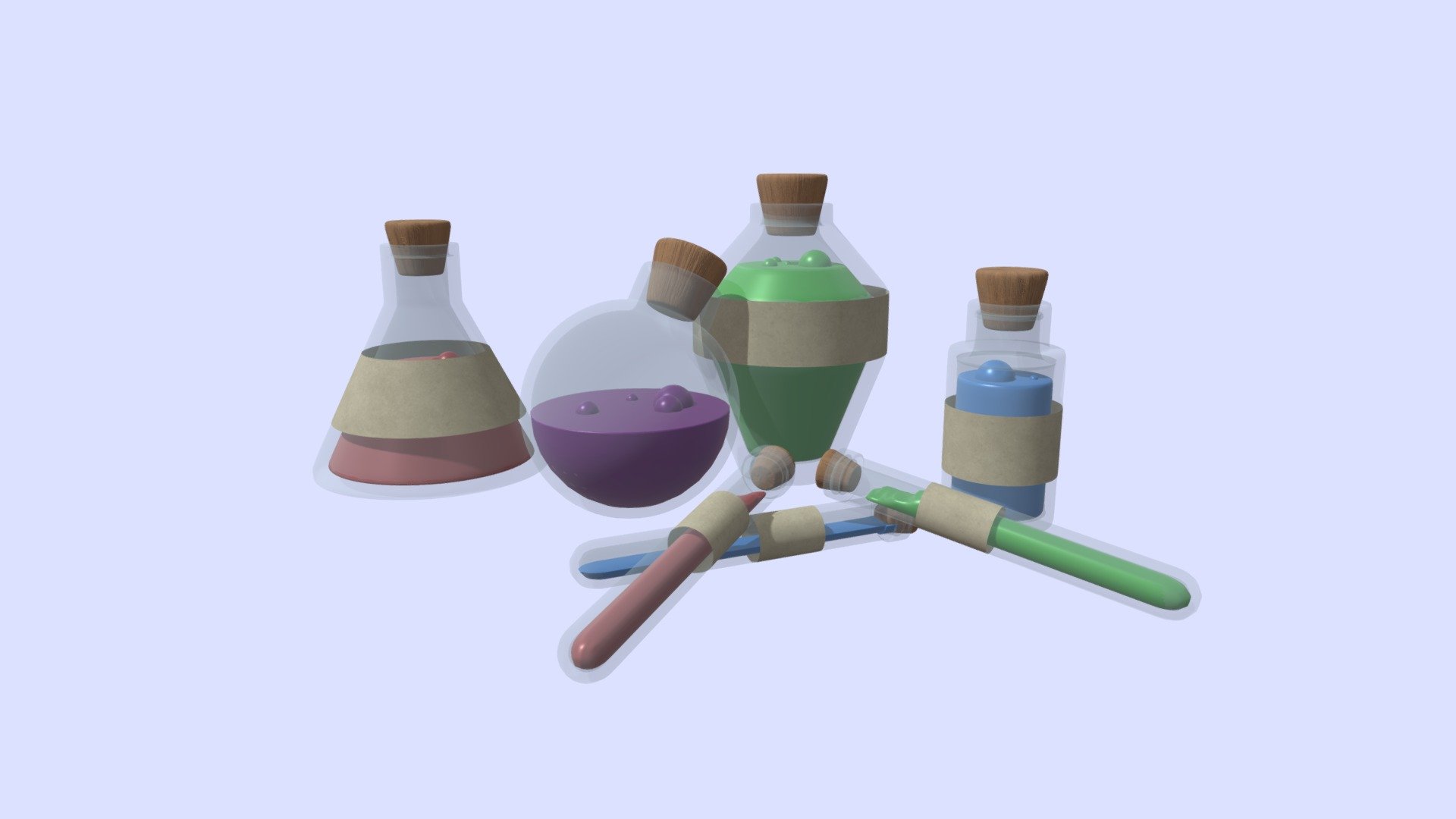 Potions - 3D model by ovillaloboss [418643c] - Sketchfab