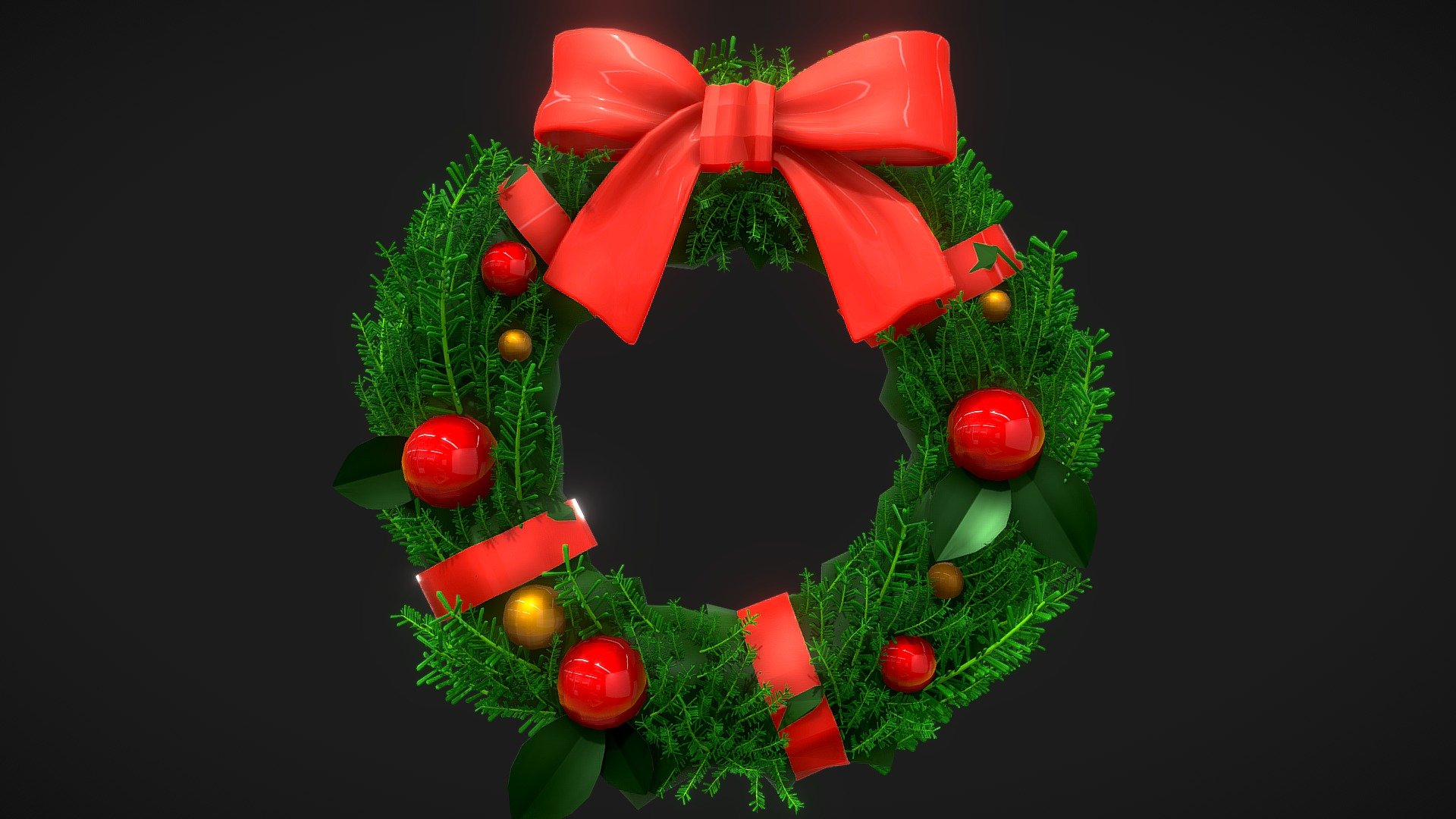 christmas wreath - Buy Royalty Free 3D model by ostrich (@gohean33 ...