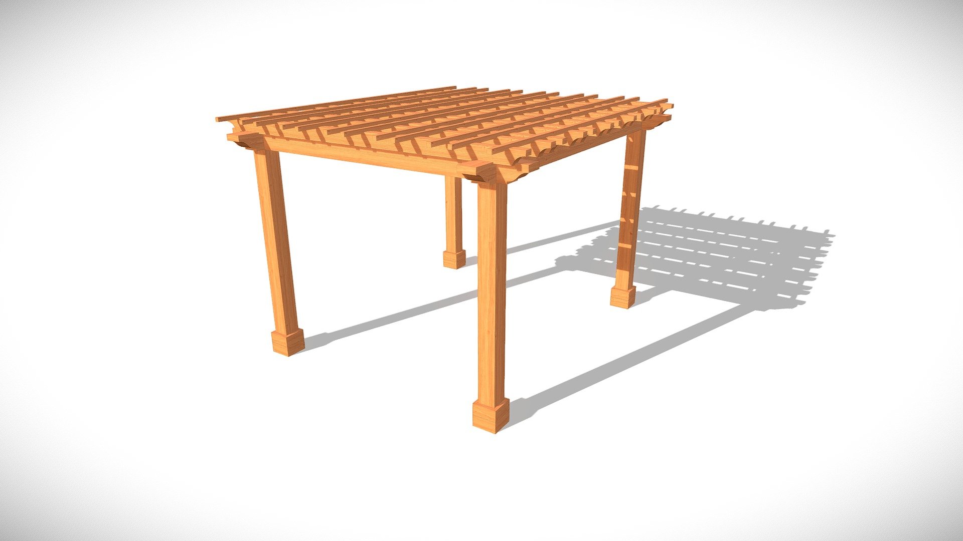 Custom Wooden Pergola - 3D model by FR- Conceptual Engineering by RB ...