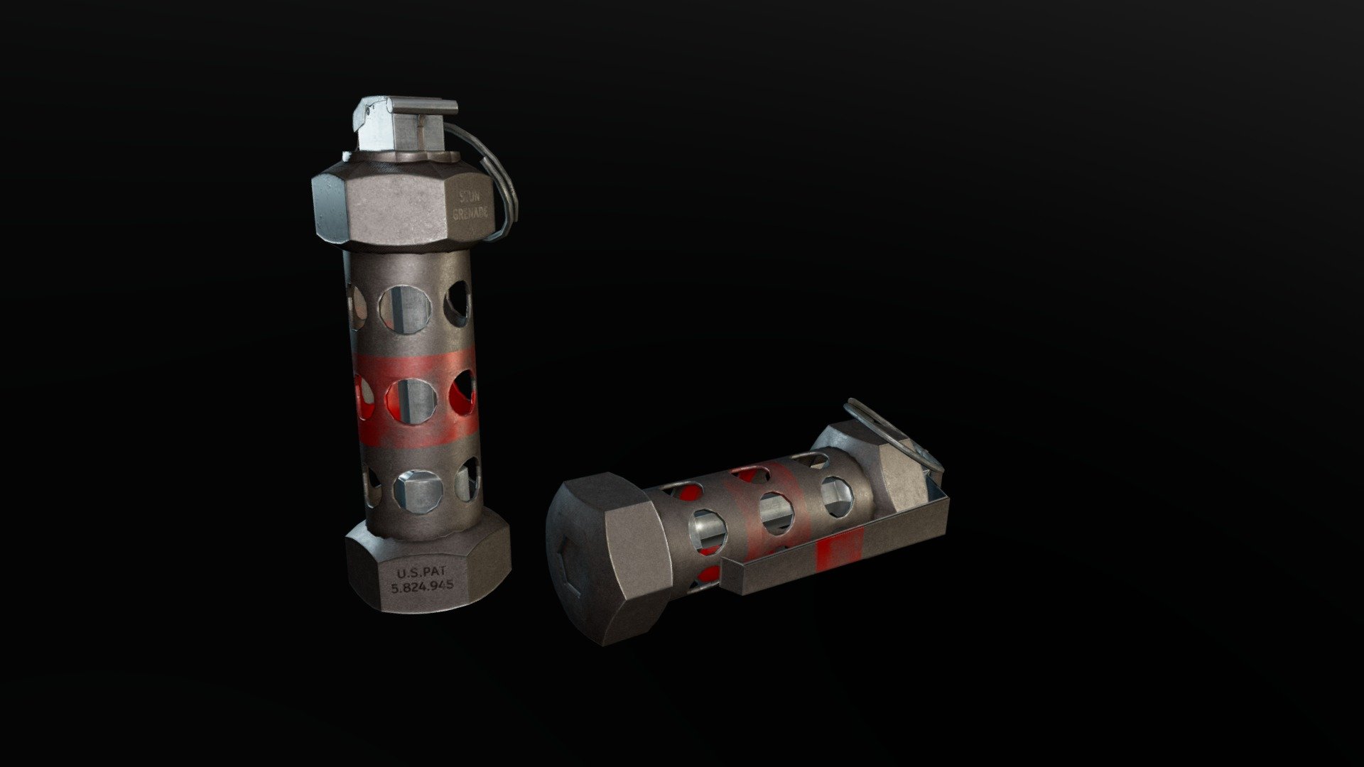 Stun grenade - Download Free 3D model by joeyvanpetegem [4197058 ...