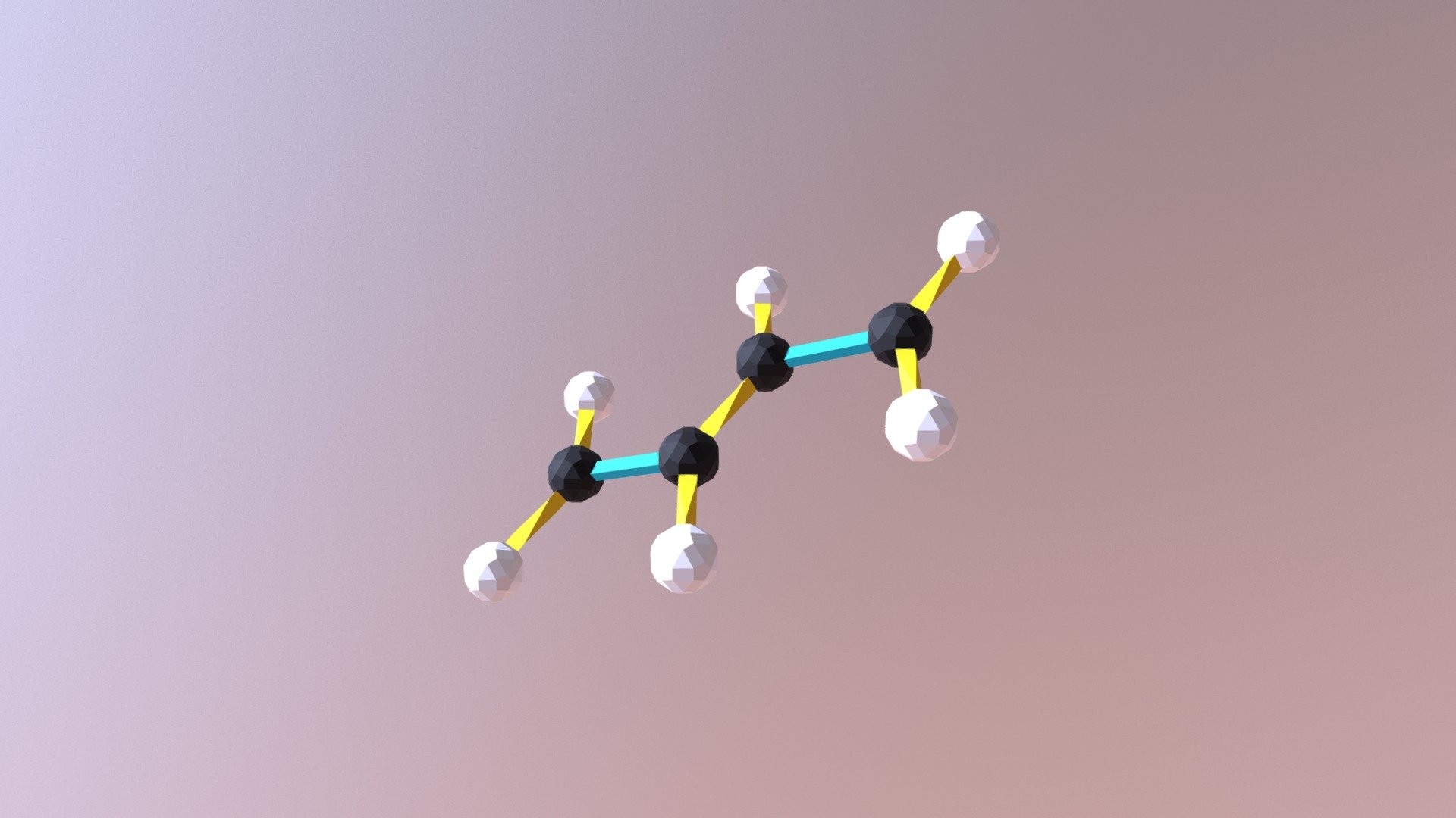 10.9.2 1,3-Butadiene (CH2=CH)2 - 3D model by Zometool [4199dcb] - Sketchfab