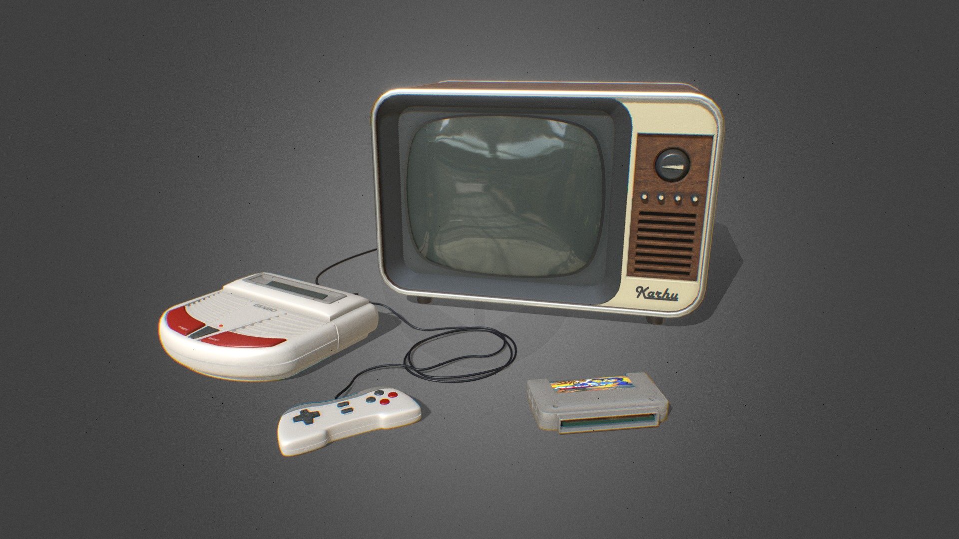 Retro 8-bit Console and TV - Download Free 3D model by Senkinsky ...