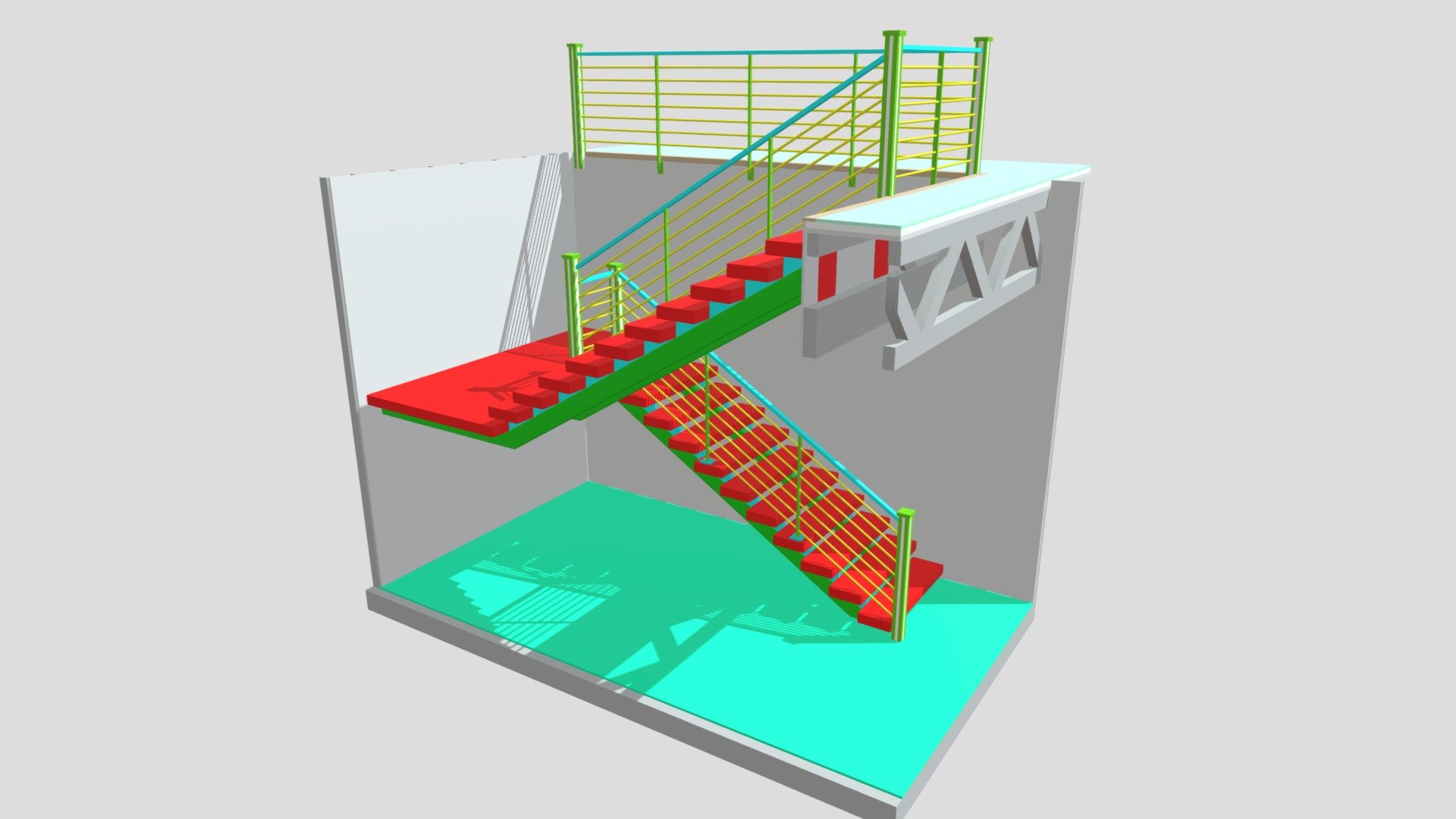 Double Stringer MODEL Blaser Mixer - 3D model by JD Stairs ...