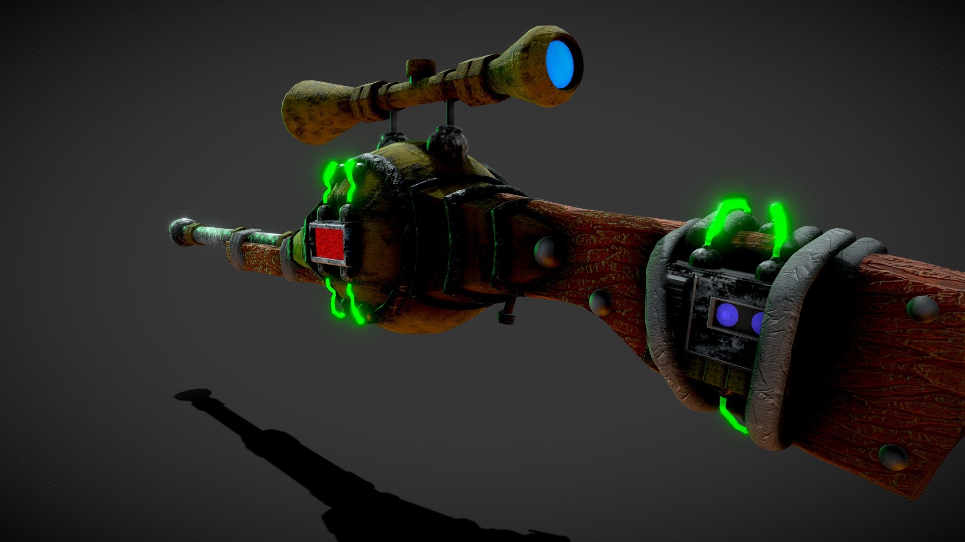 Steampunk neon sniper - 3D model by Coconut (@tomas.anglim.811 ...