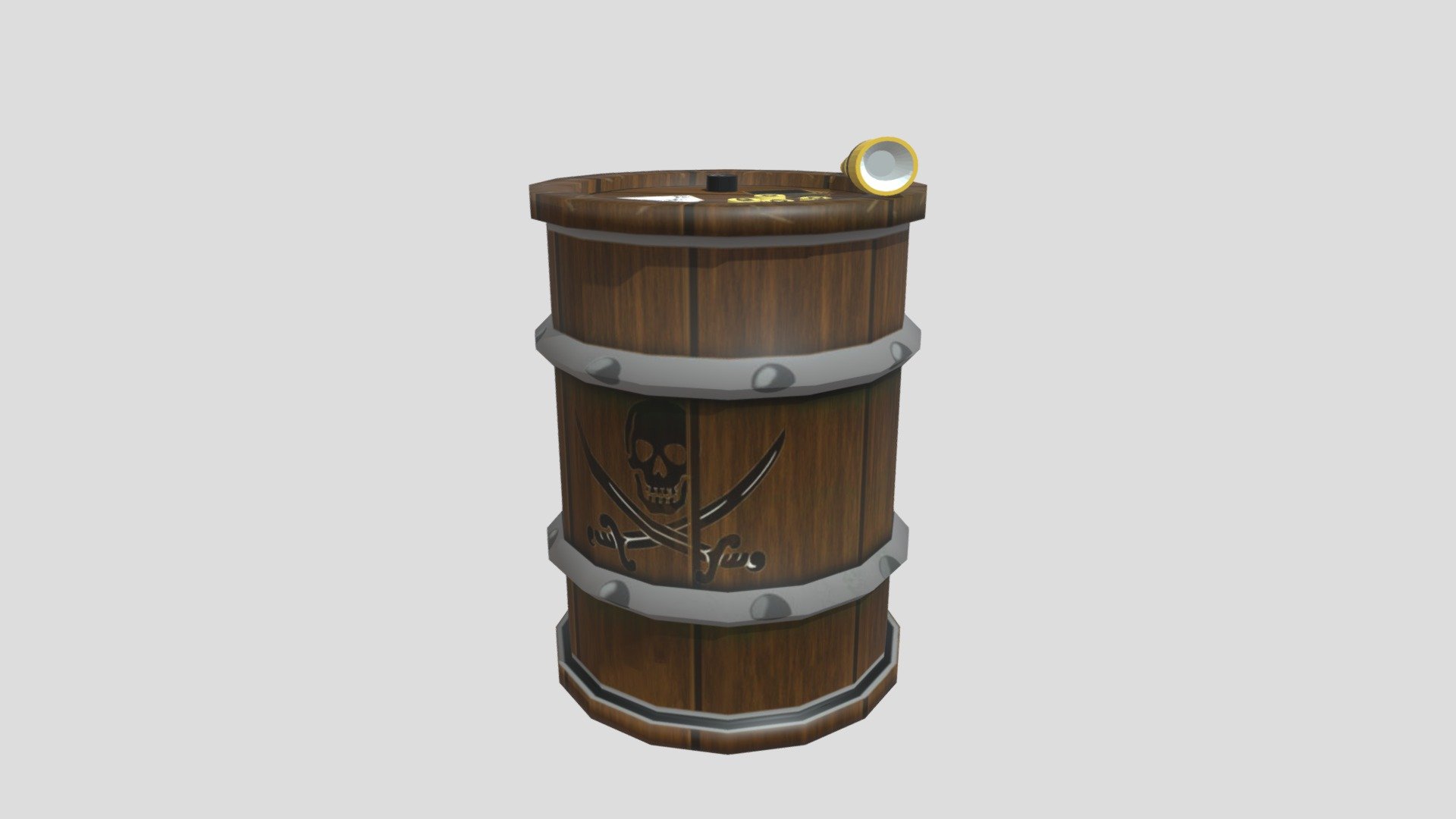 Pirate's Wooden Barrel - 3D model by lucien lawson (@lucienlawson1 ...