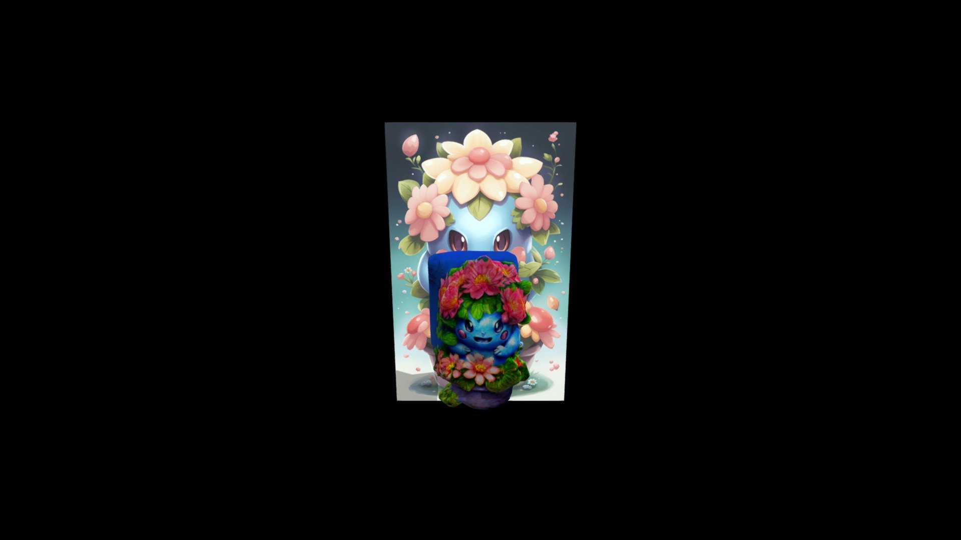 There Is A Cartoon Pokemon Character With Flowe Download Free 3d
