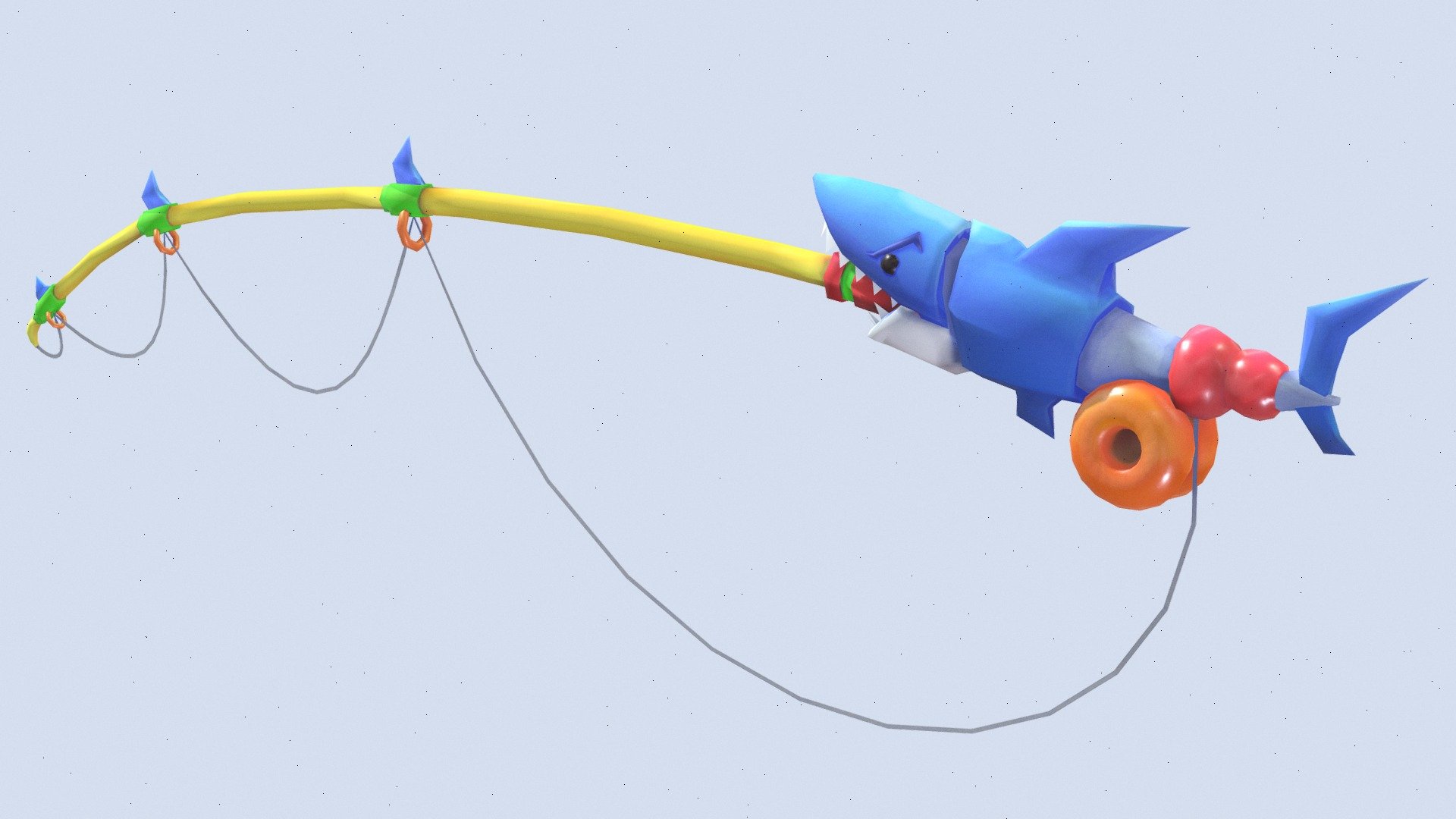 Shark Fishing Rod - 3D model by 5hu4n [41abdd9] - Sketchfab