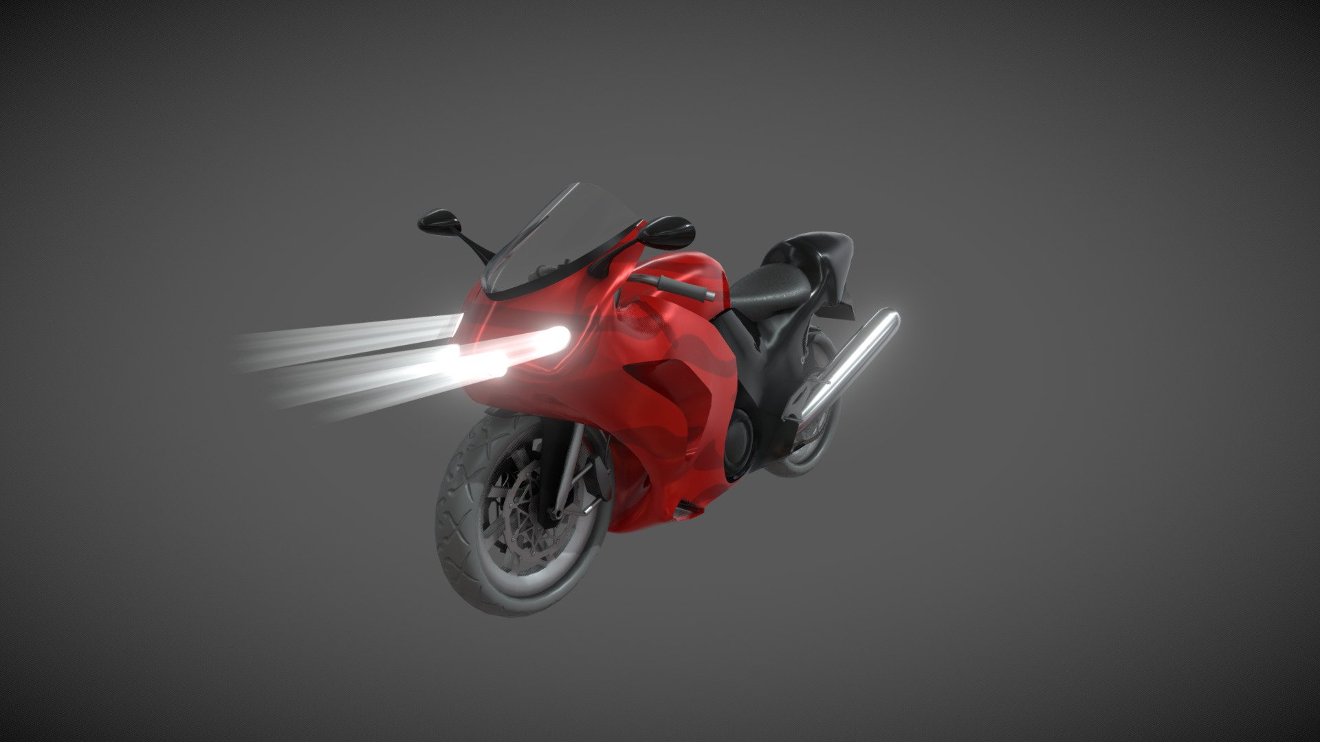 Simple Motorcycle - 3D model by 3dreamsmachine [41ac754] - Sketchfab