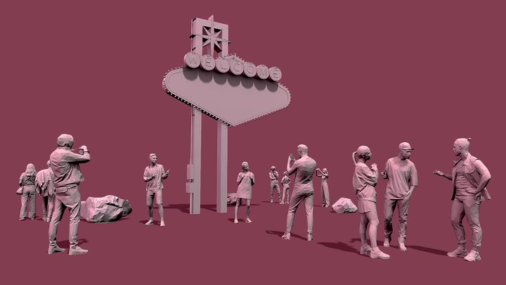 Crowd 3D models - Sketchfab