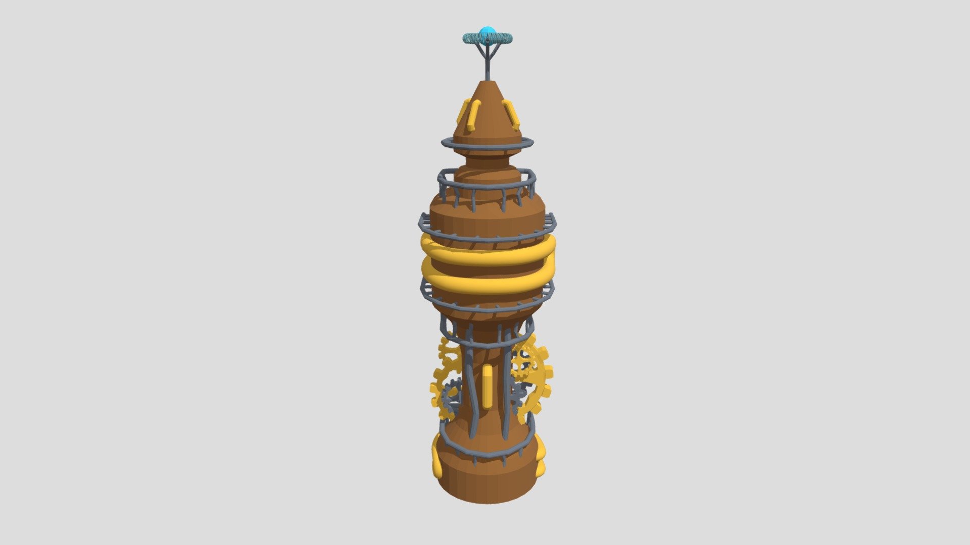 Research Steampunk Tower - low poly style - Download Free 3D model by ...