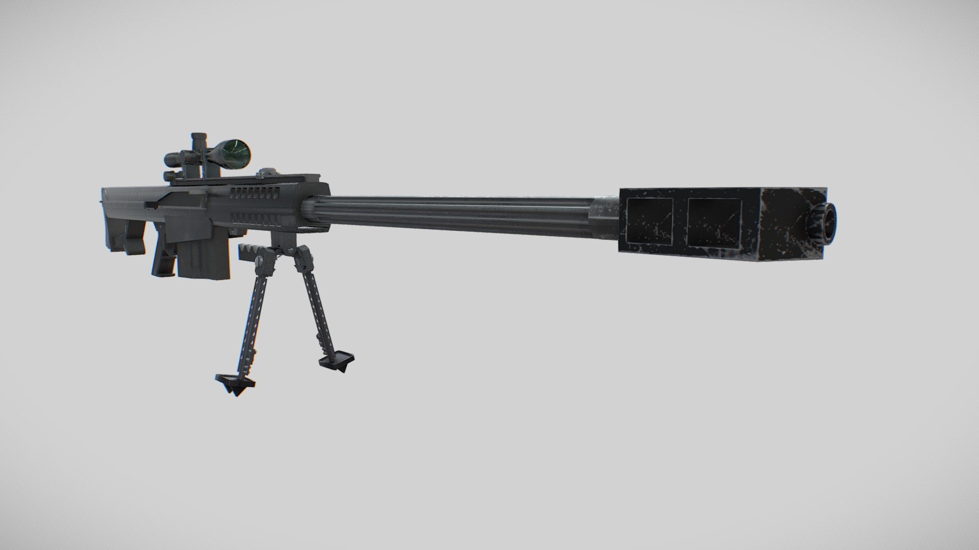 M107 Anti-Material 50.Caliber Sniper Rifle - 3D model by RastaMasta ...