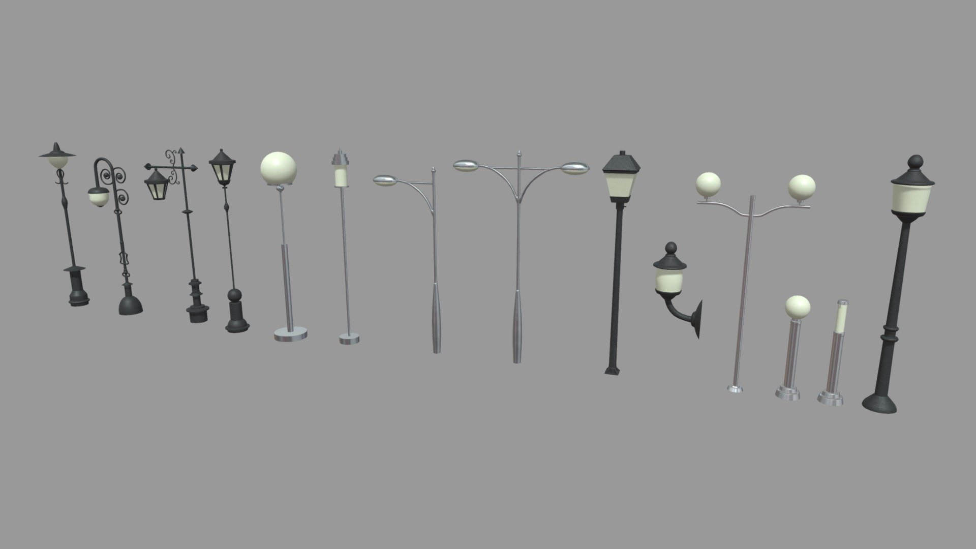 Street Lights Pack - Buy Royalty Free 3D model by ViperJr3D [41b7a29 ...