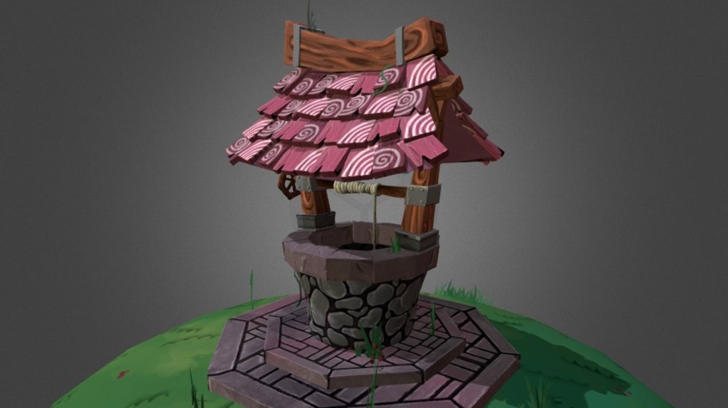Cartoon Well - 3D model by Justine Martin (@evengeline) [41b9987 ...