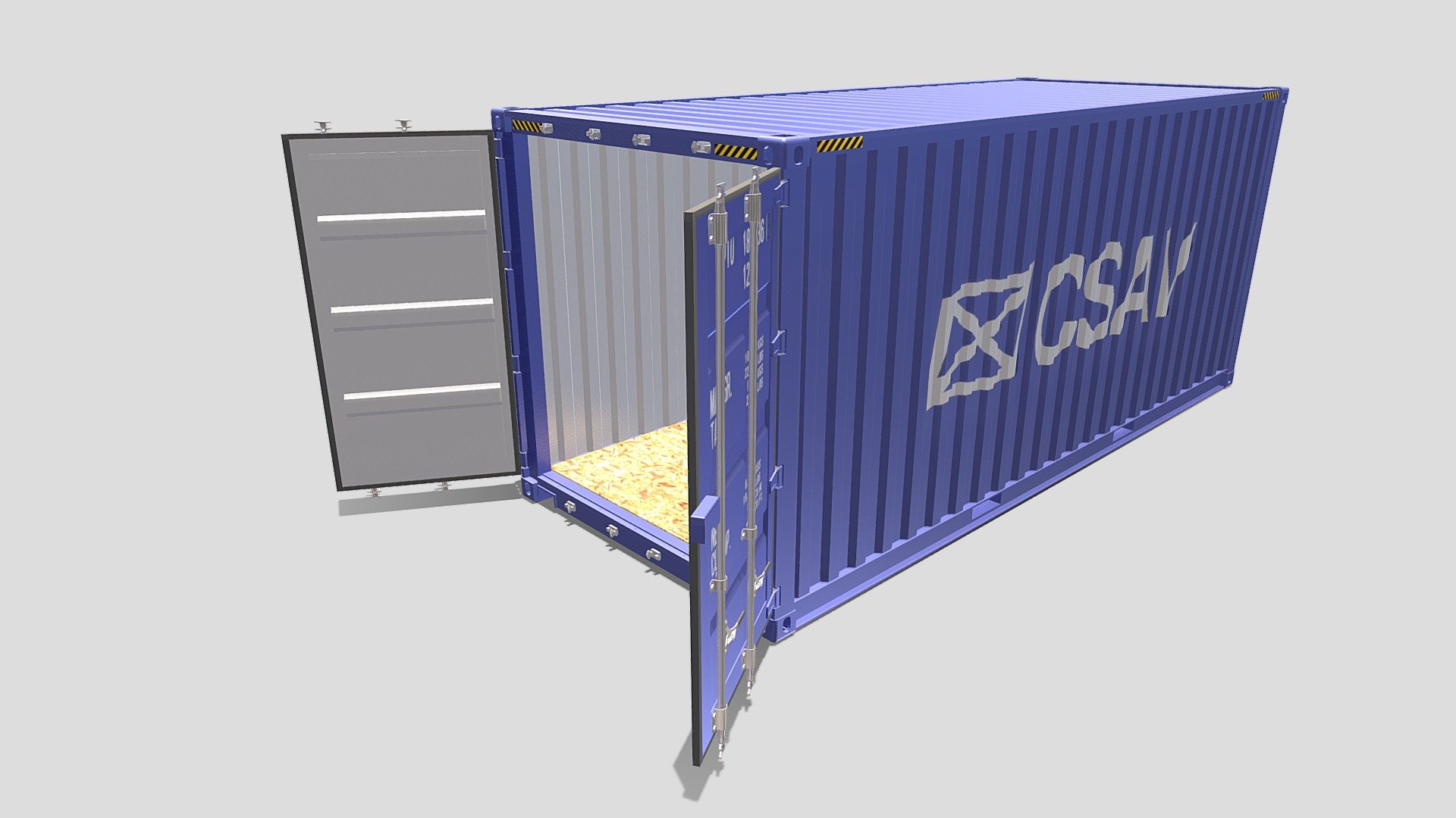 20ft Shipping Container CSAV v2 - Buy Royalty Free 3D model by ...