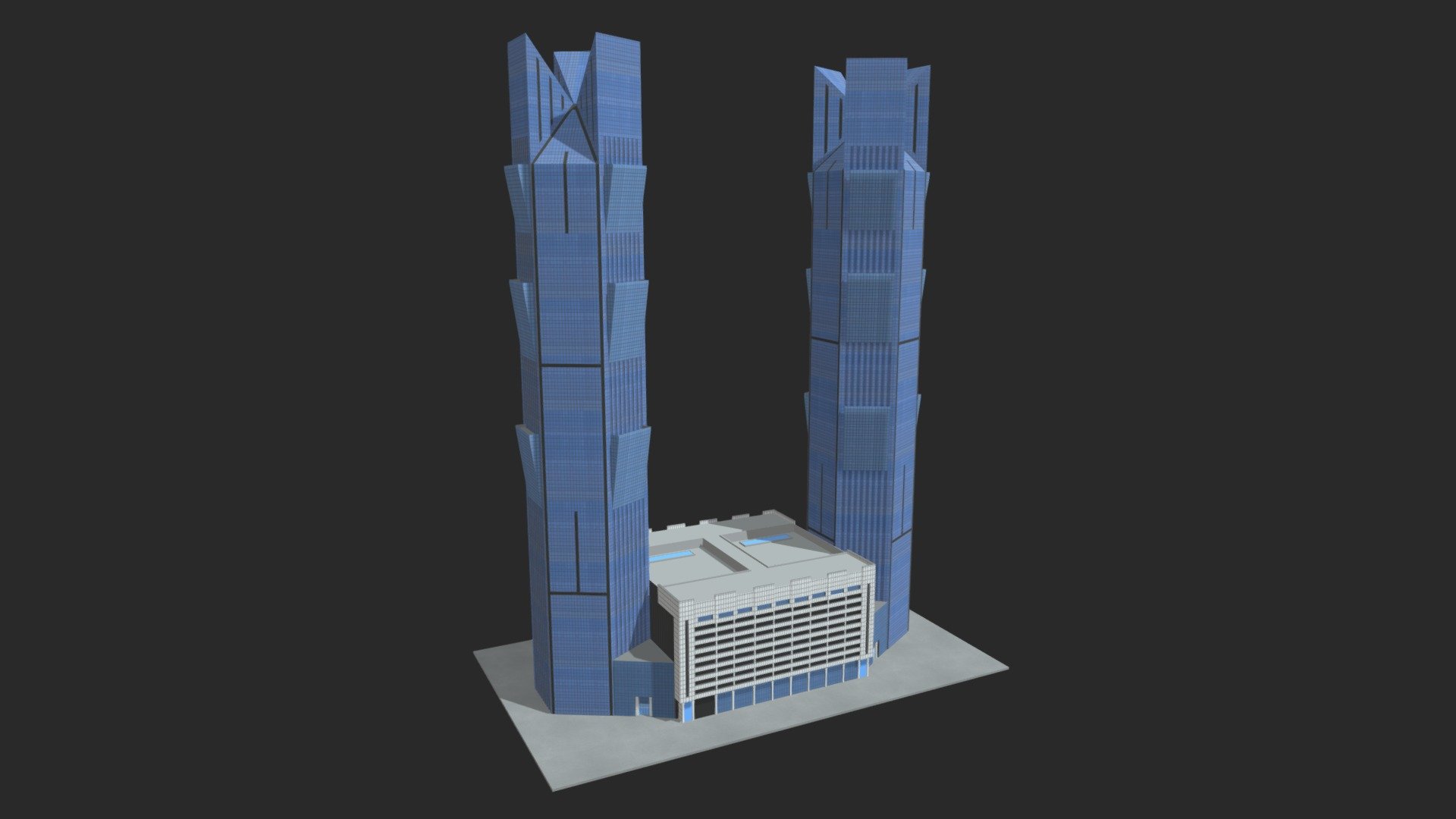 Palm Towers Doha - 3D model by nuralam018 [41bc122] - Sketchfab