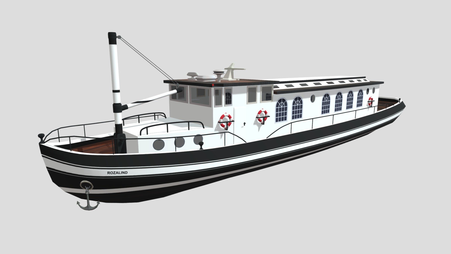 Houseboat "Rozalind" 02 - Download Free 3D model by gogiart (@agt14032013) [41bcda3] - Sketchfab